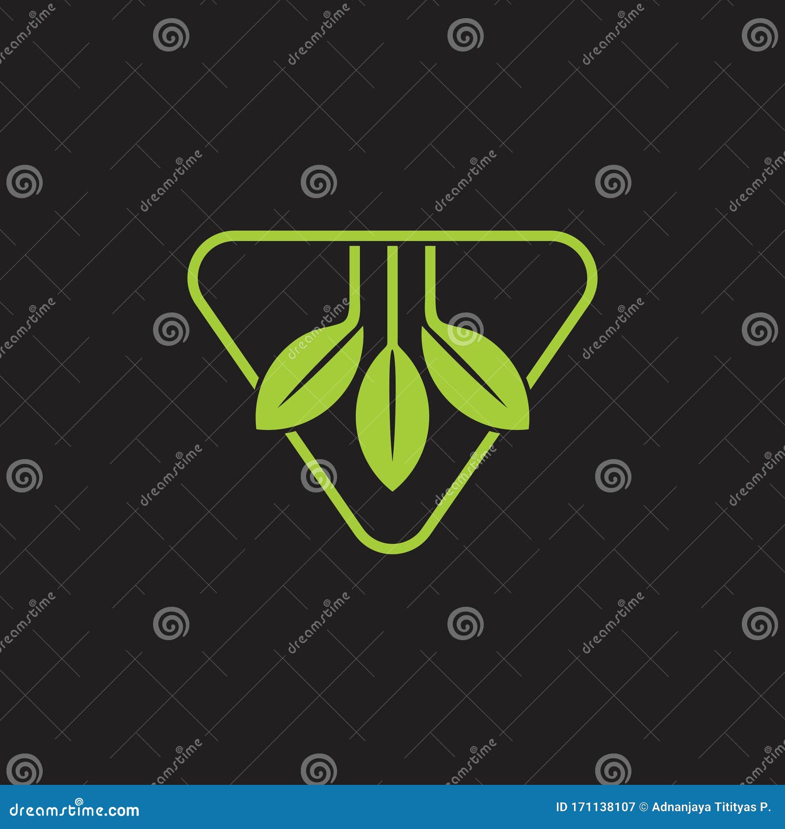 Simple Triangle Geometric Leaf Logo Vector Stock Vector - Illustration ...