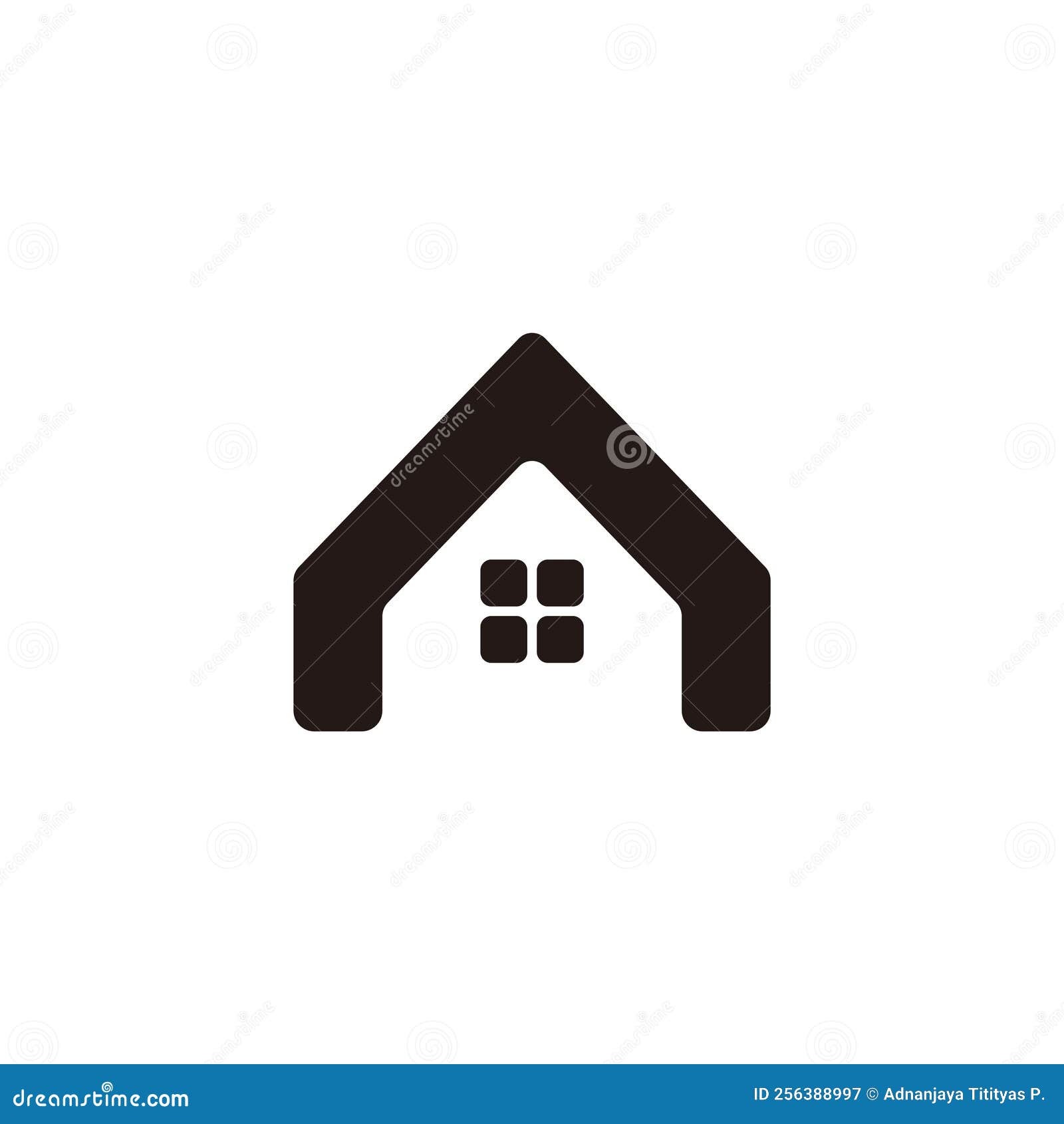 Simple Triangle Home Wingdows Arrow Logo Vector Stock Vector ...