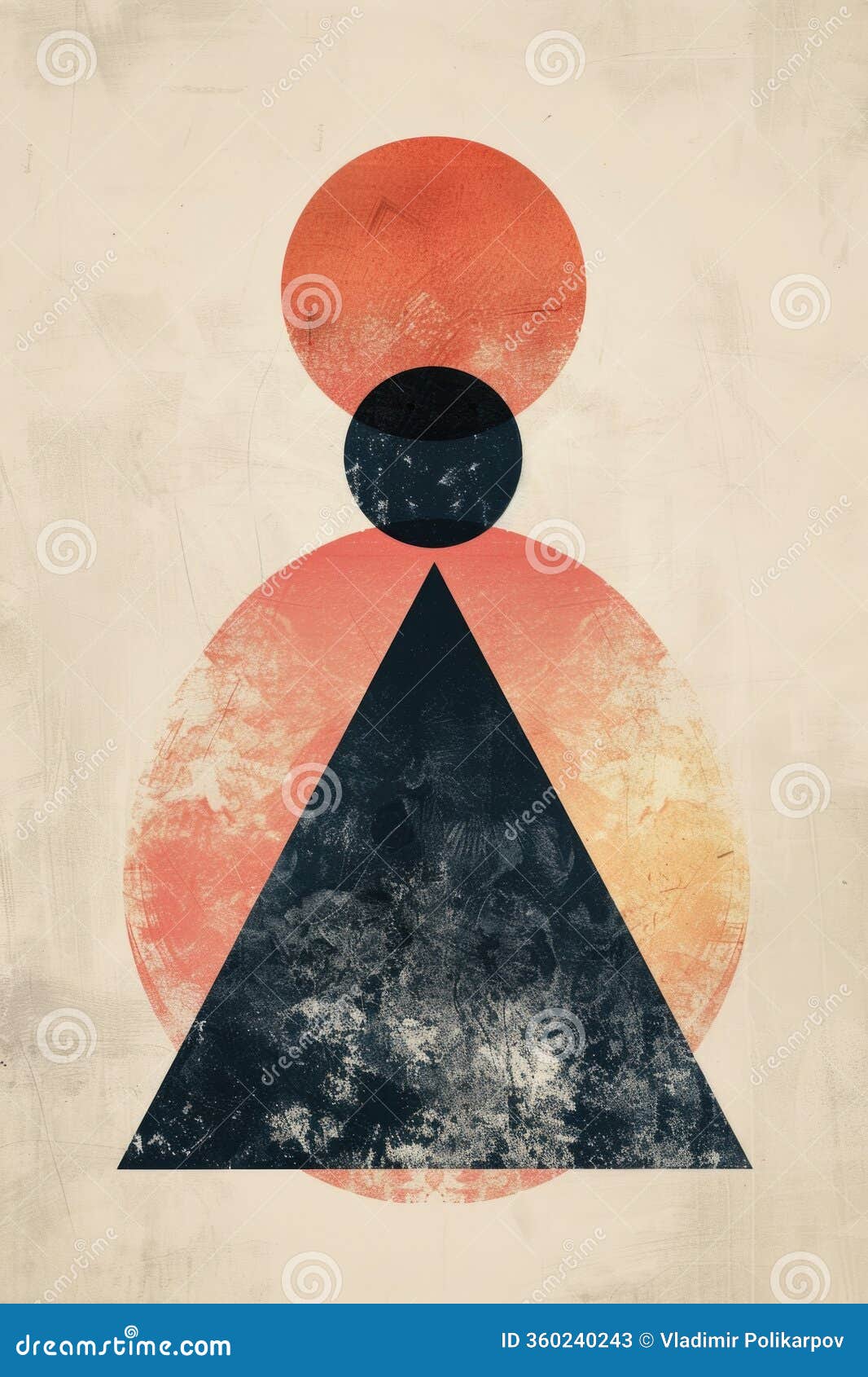 A Simple Triangle Shape with a Bright Sun Shining in the Background ...