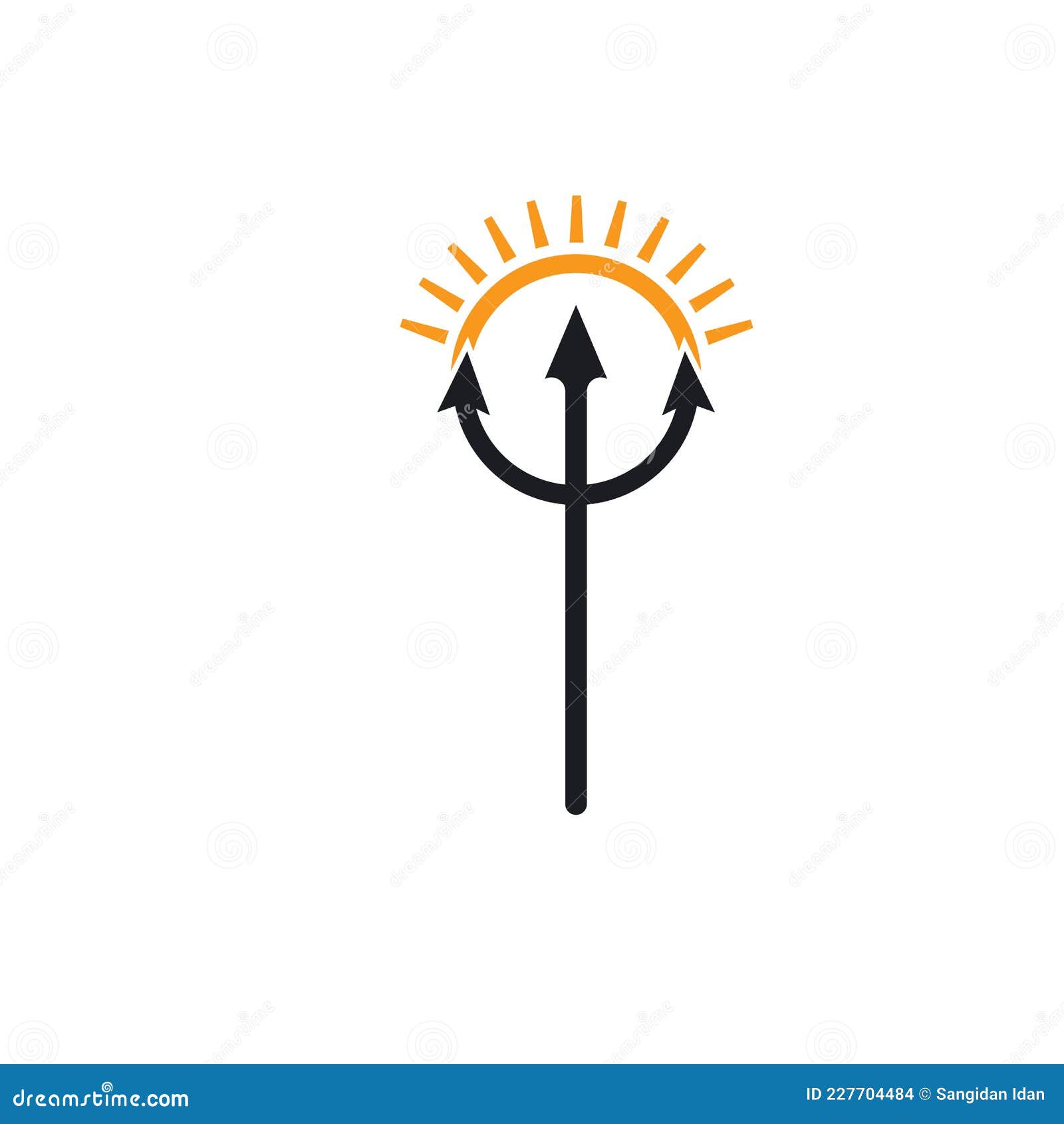 Simple Trident Concept Vector Icon Illustration Design Stock Vector ...