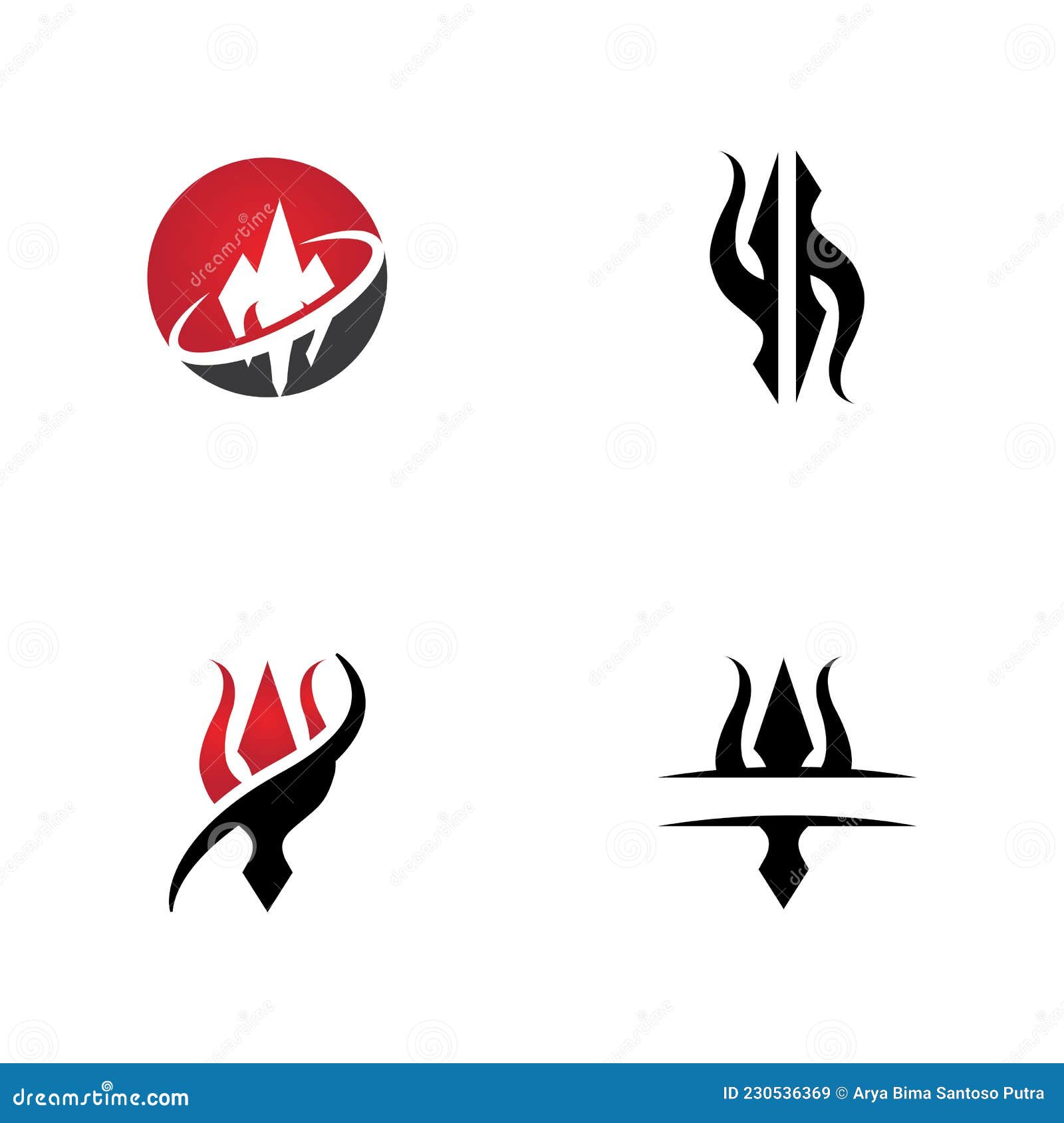 Simple Trident Free Icon Vector Logo Stock Vector - Illustration of ...