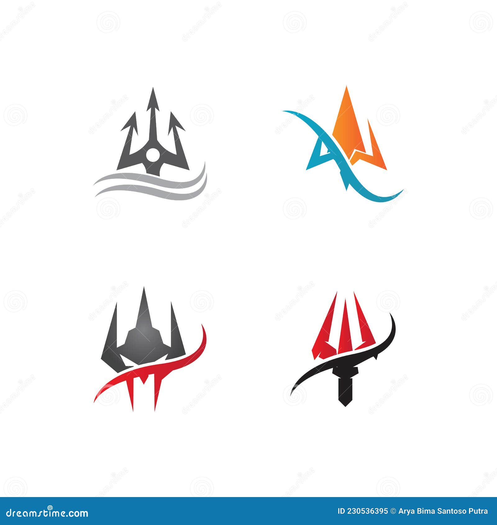 Simple Trident Free Icon Vector Logo Stock Vector - Illustration of ...