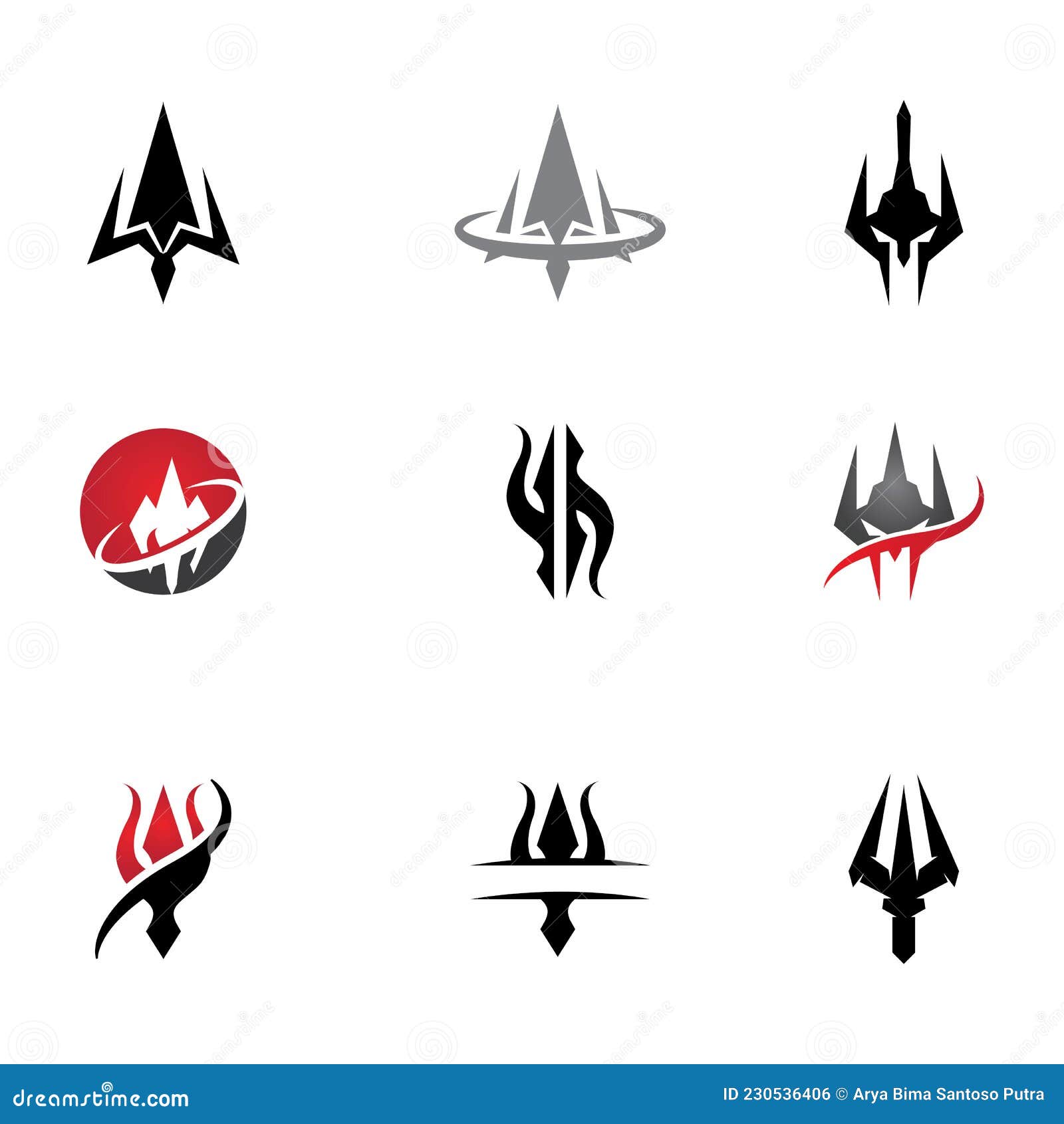Simple Trident Free Icon Vector Logo Stock Vector - Illustration of ...