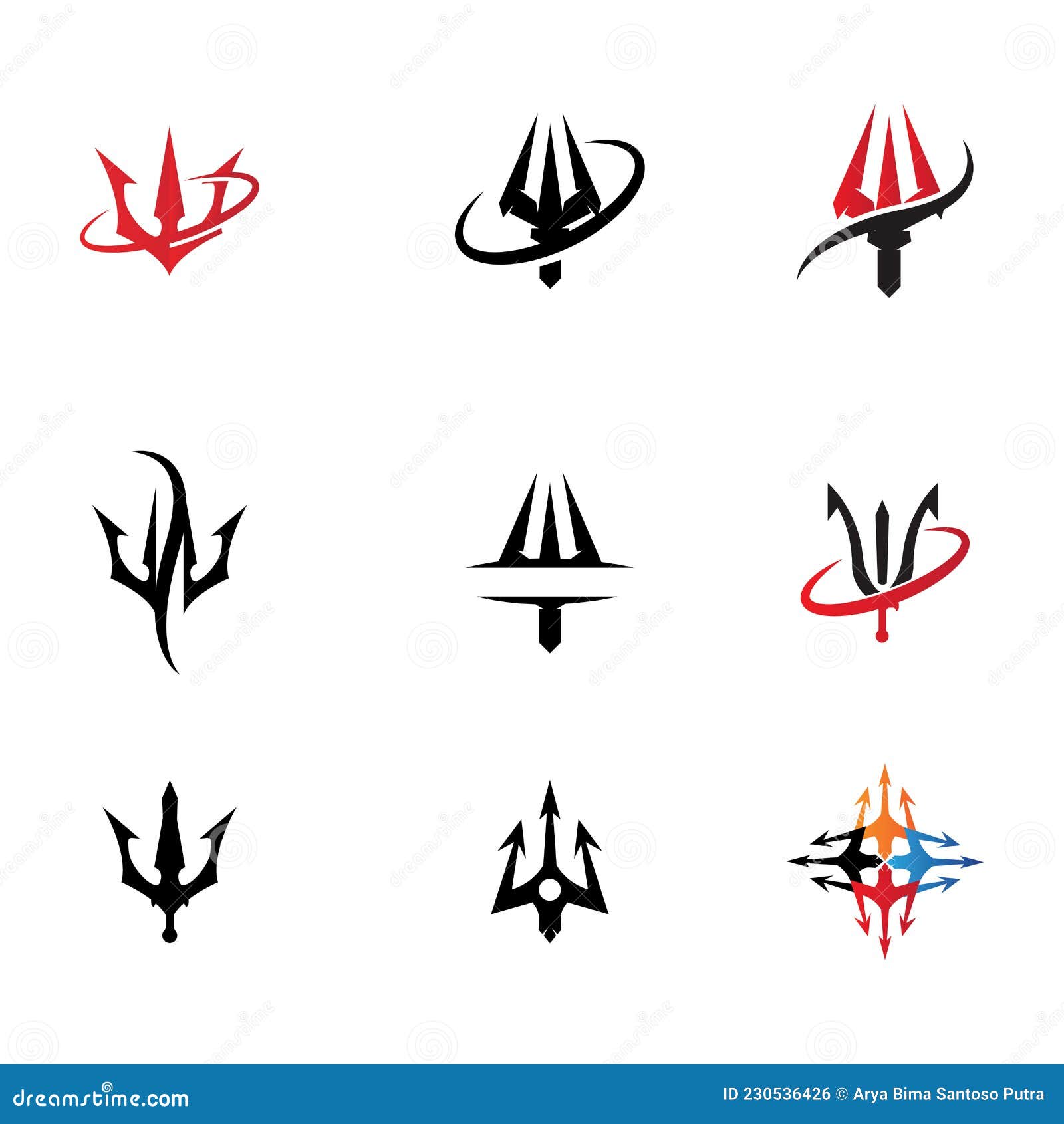 Simple Trident Free Icon Vector Logo Stock Vector - Illustration of ...