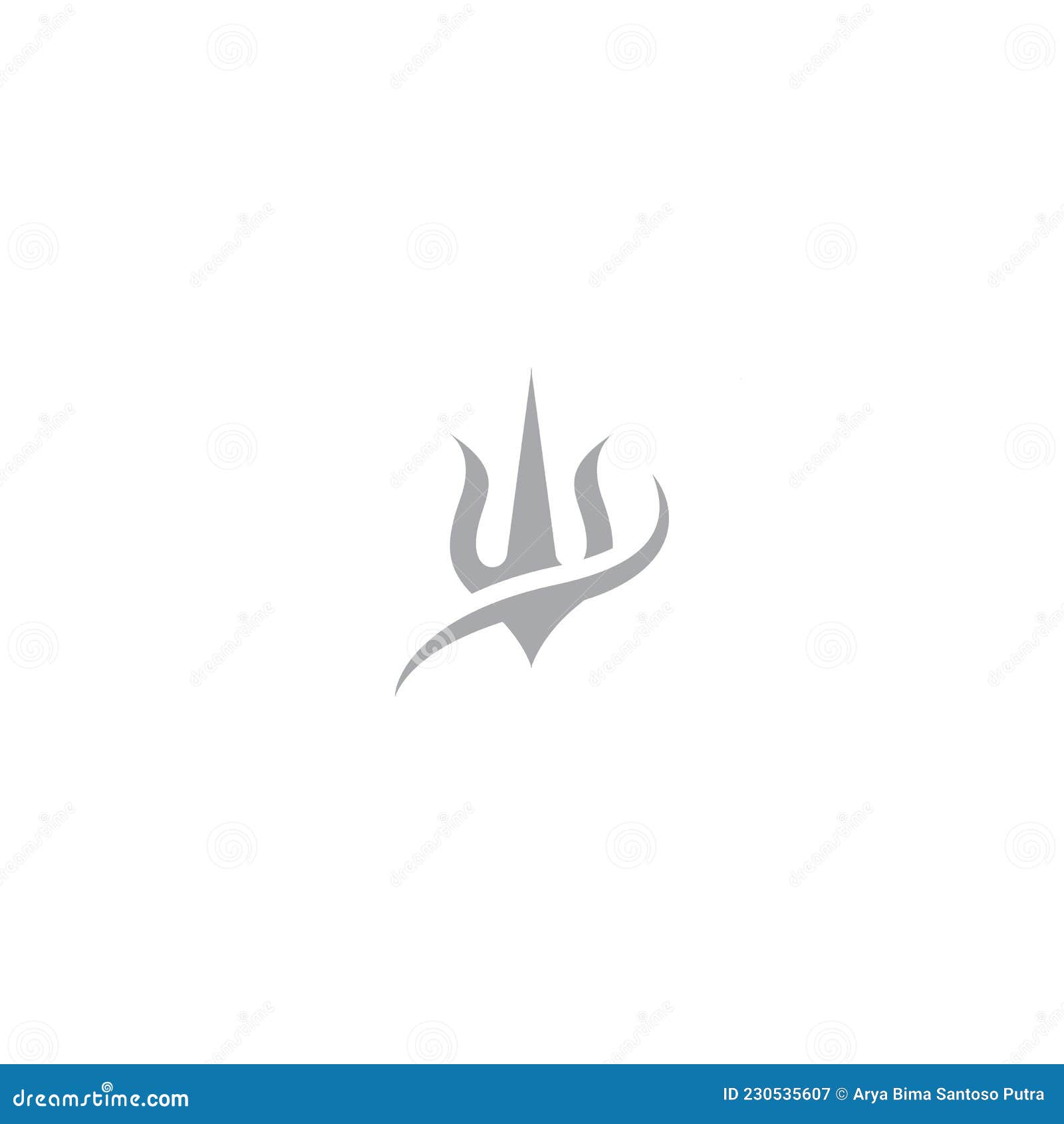 Simple Trident Free Icon Vector Logo Stock Illustration - Illustration ...