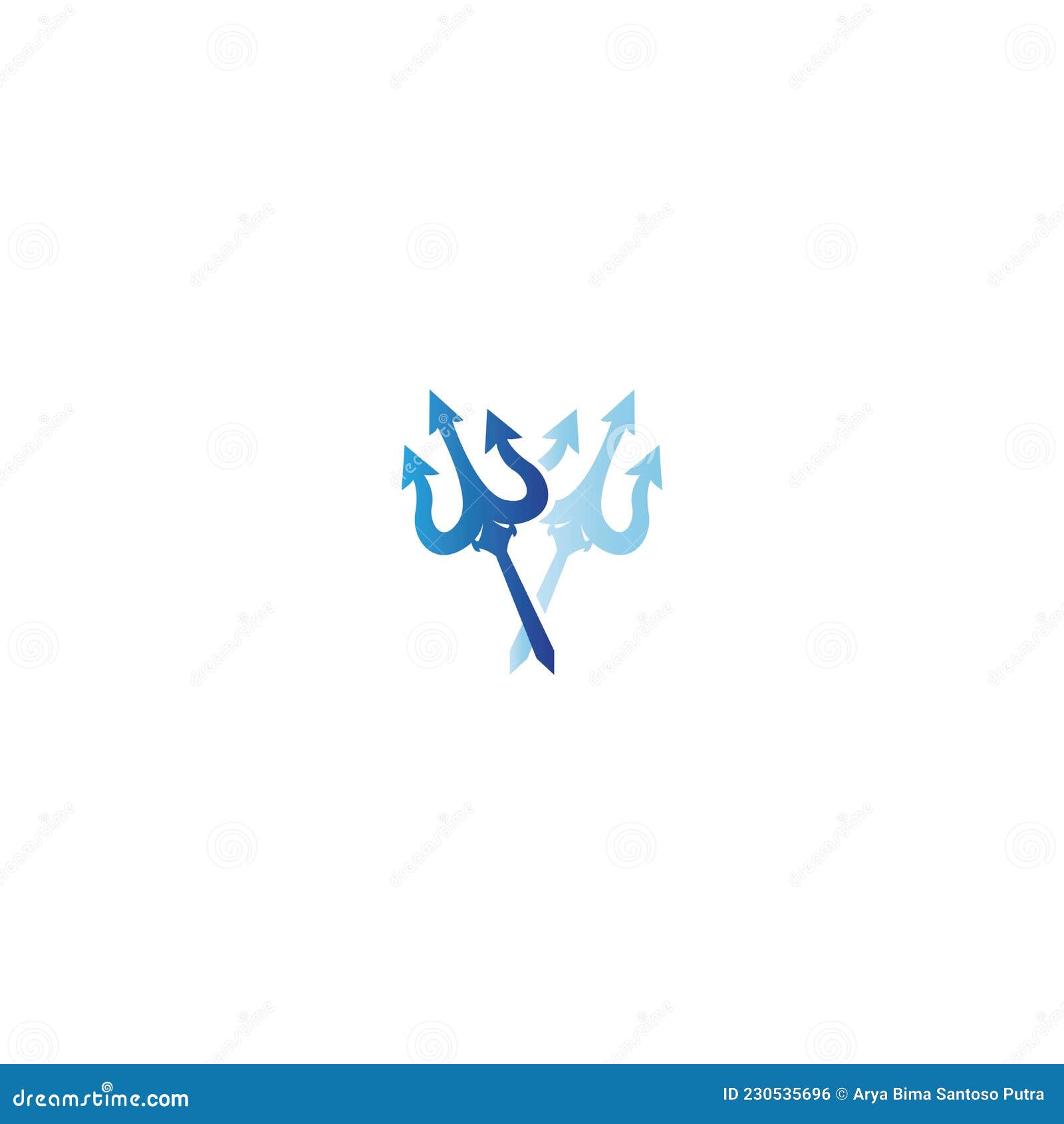 Simple Trident Free Icon Vector Logo Stock Illustration - Illustration ...