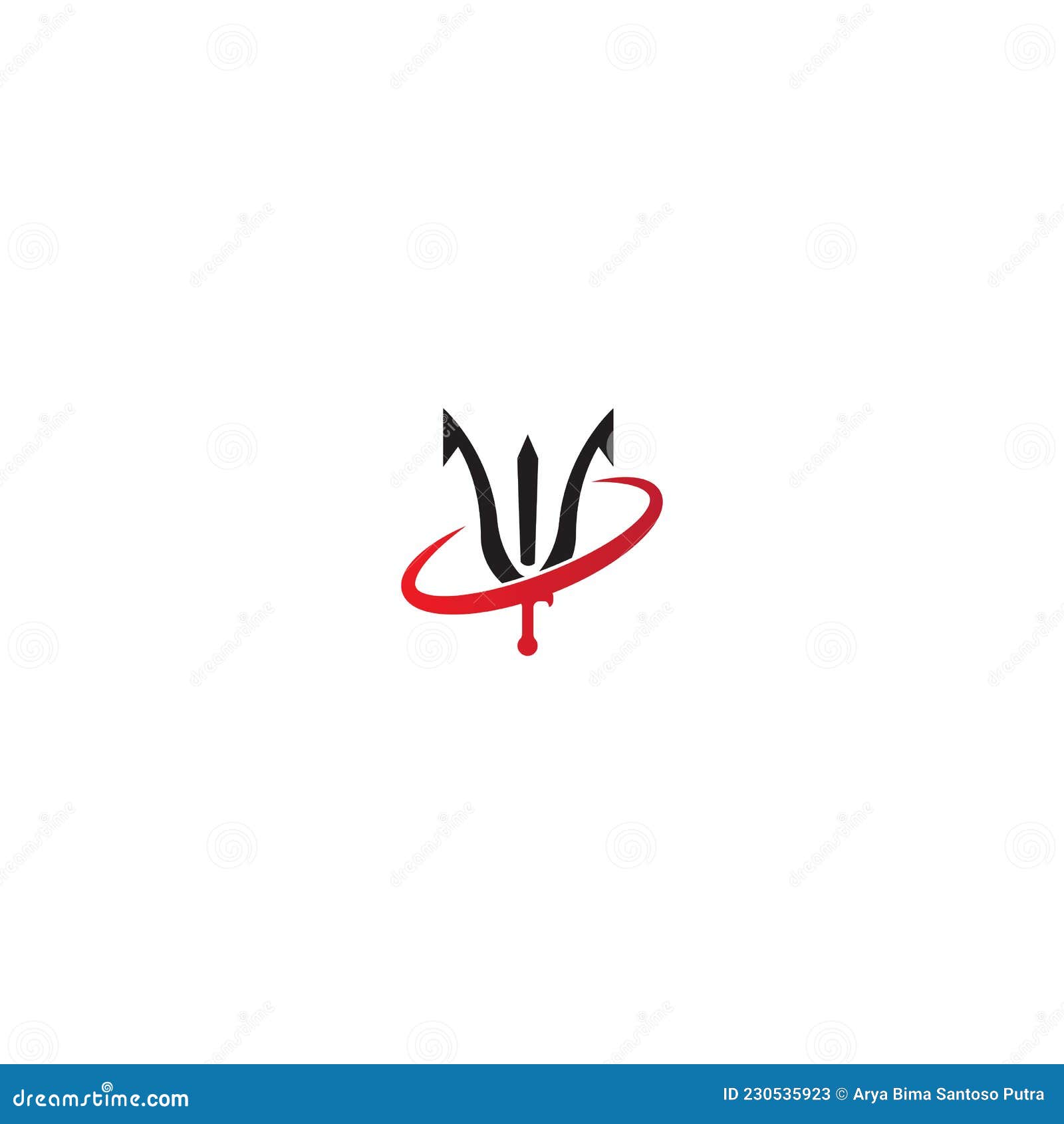 Simple Trident Free Icon Vector Logo Stock Vector - Illustration of ...