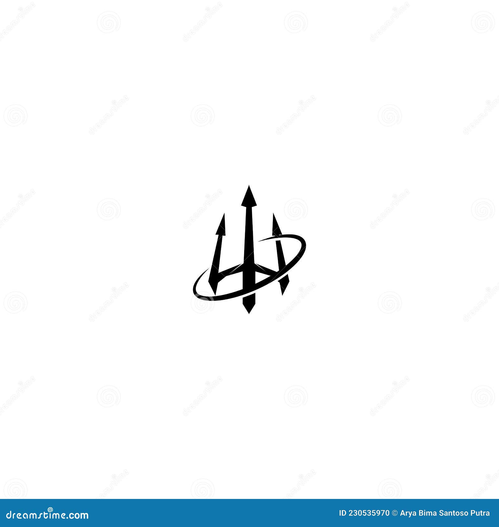 Simple Trident Free Icon Vector Logo Stock Vector - Illustration of ...