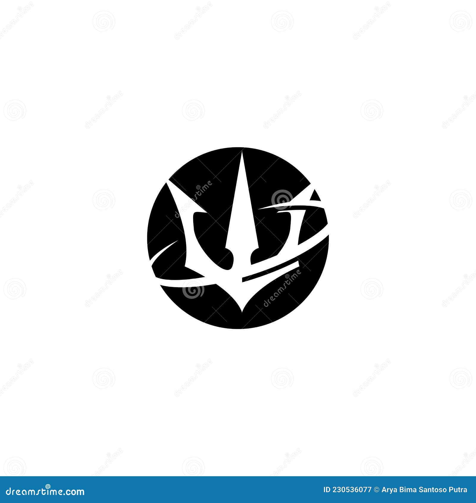 Simple Trident Free Icon Vector Logo Stock Illustration - Illustration ...