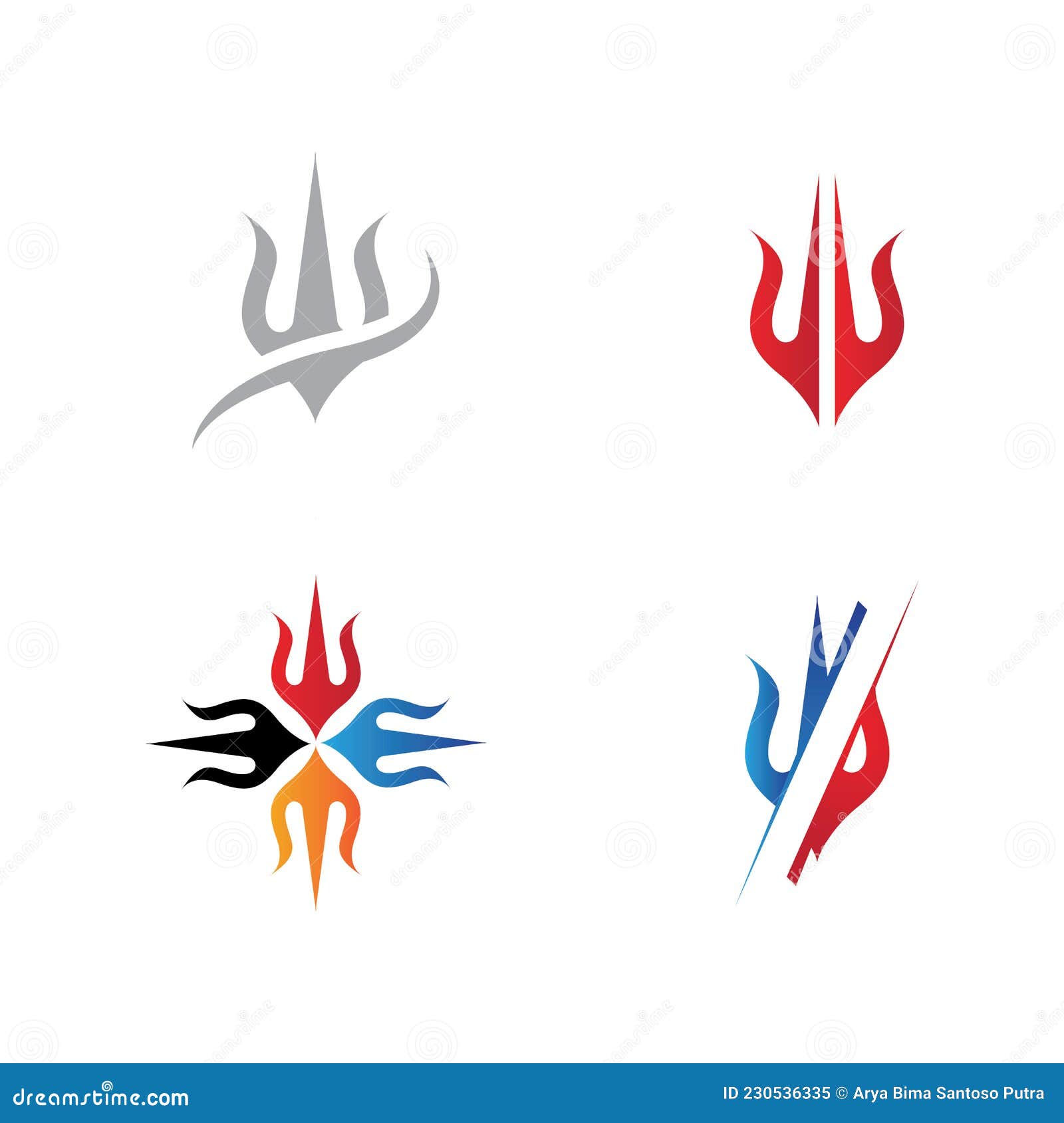 Simple Trident Free Icon Vector Logo Stock Vector - Illustration of ...