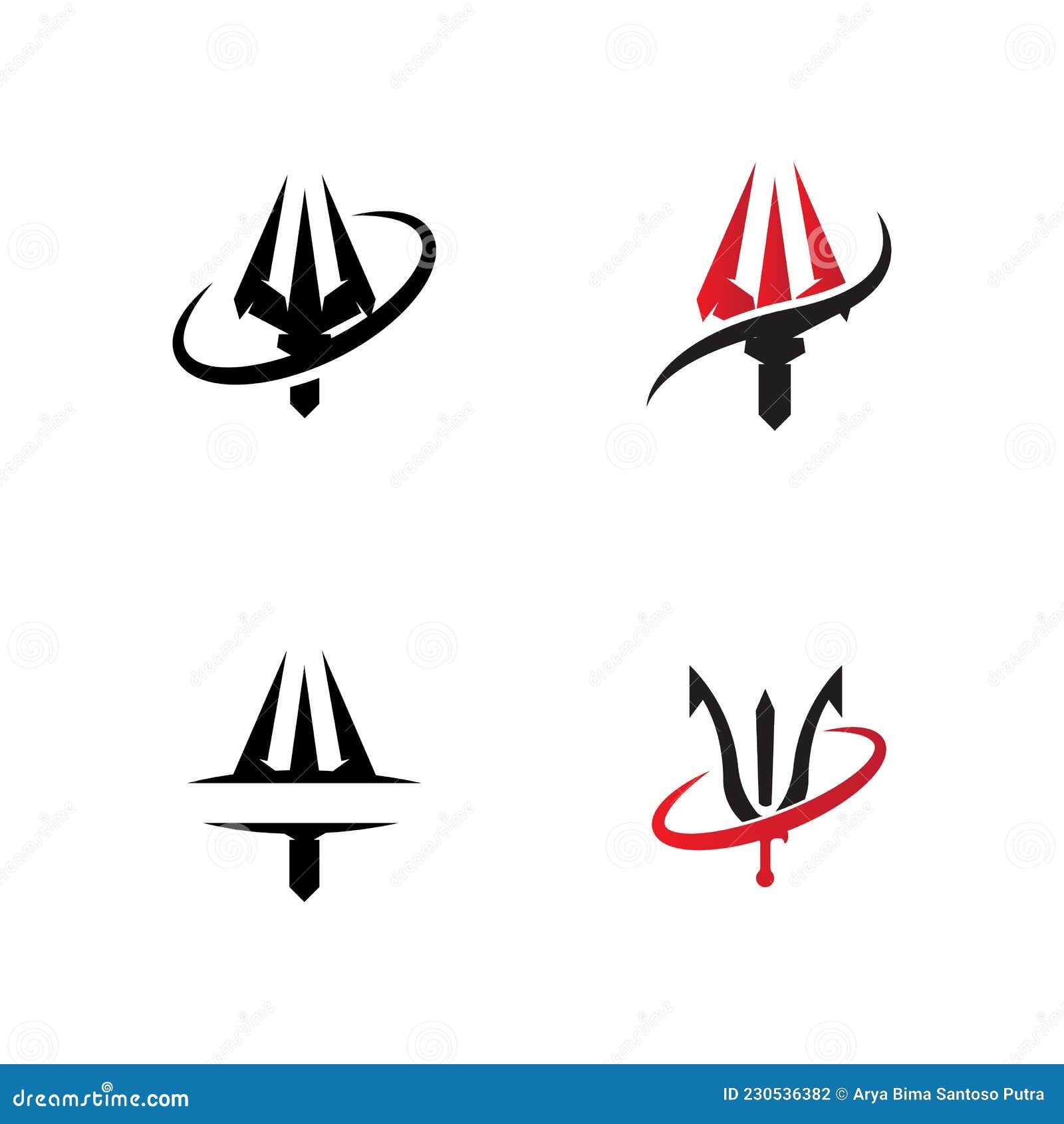 Simple Trident Free Icon Vector Logo Stock Vector - Illustration of ...