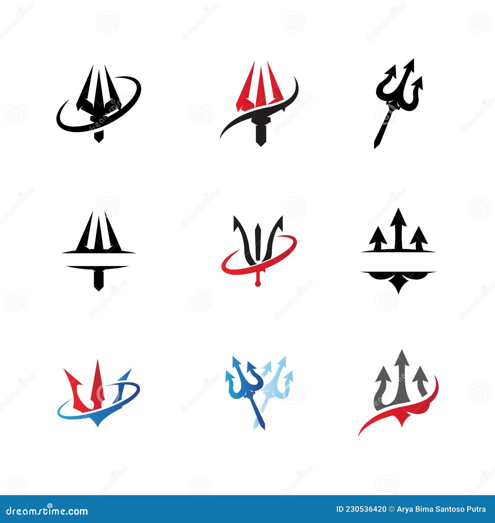 Simple Trident Free Icon Vector Logo Stock Vector - Illustration of ...