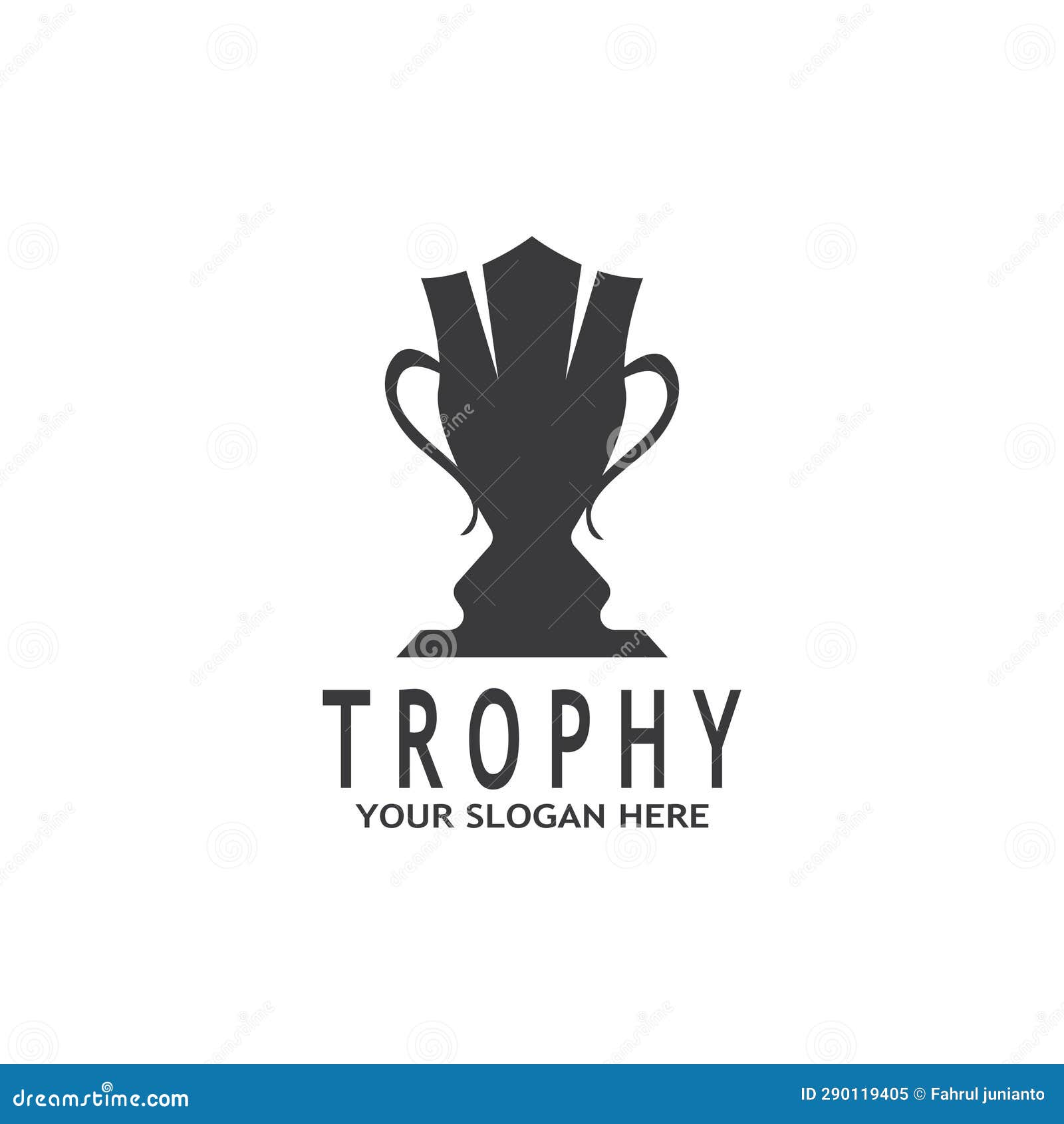 Simple Trophy Logo Design Vector Template Stock Vector - Illustration ...