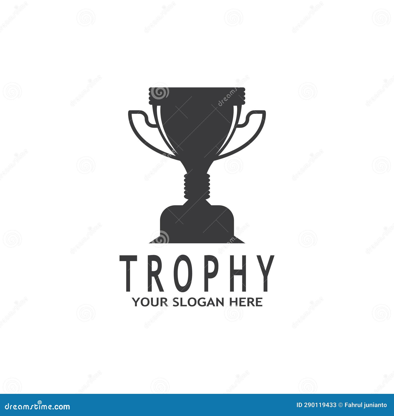 Simple Trophy Logo Design Vector Template Stock Illustration ...