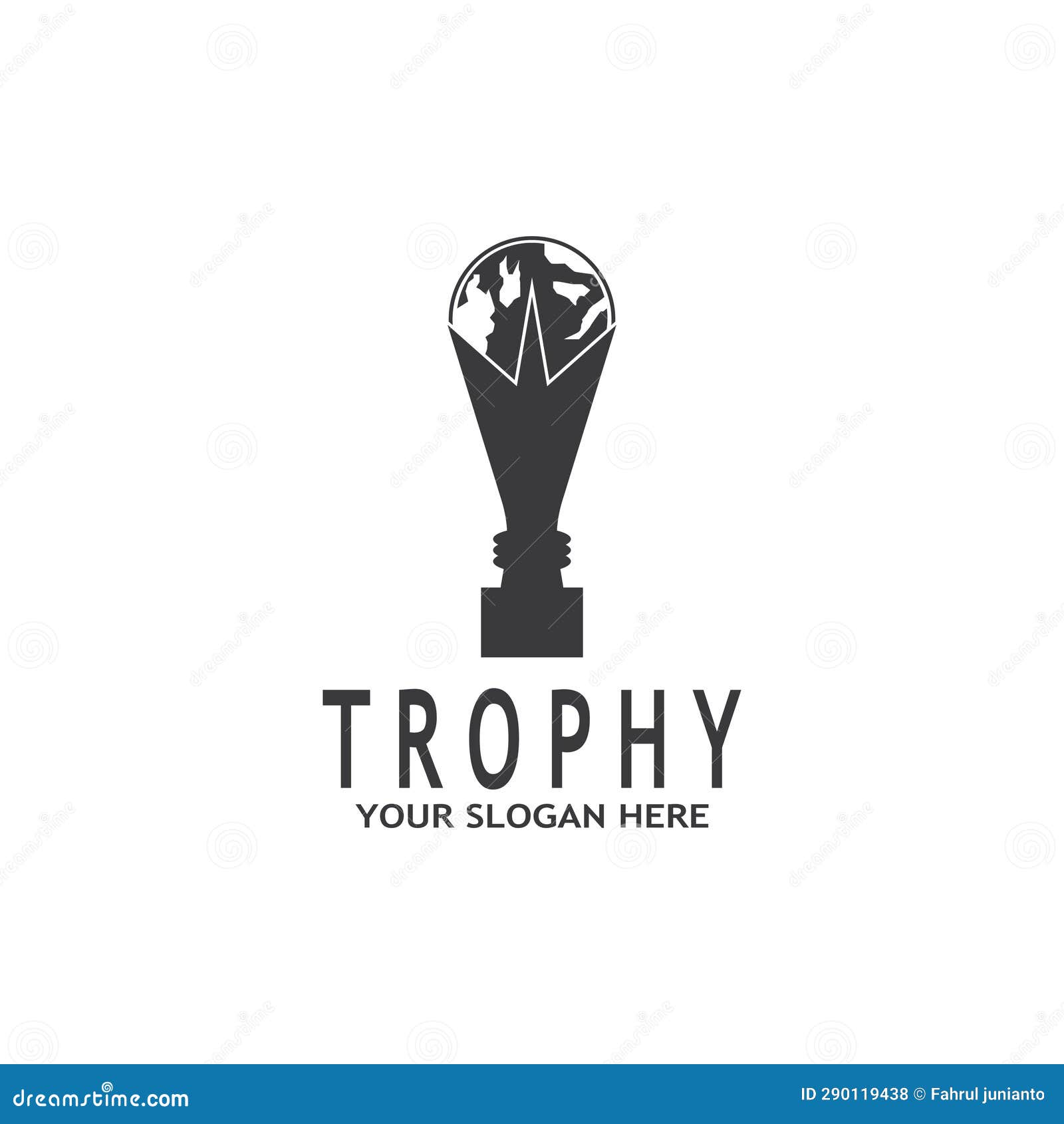 Simple Trophy Logo Design Vector Template Stock Illustration ...