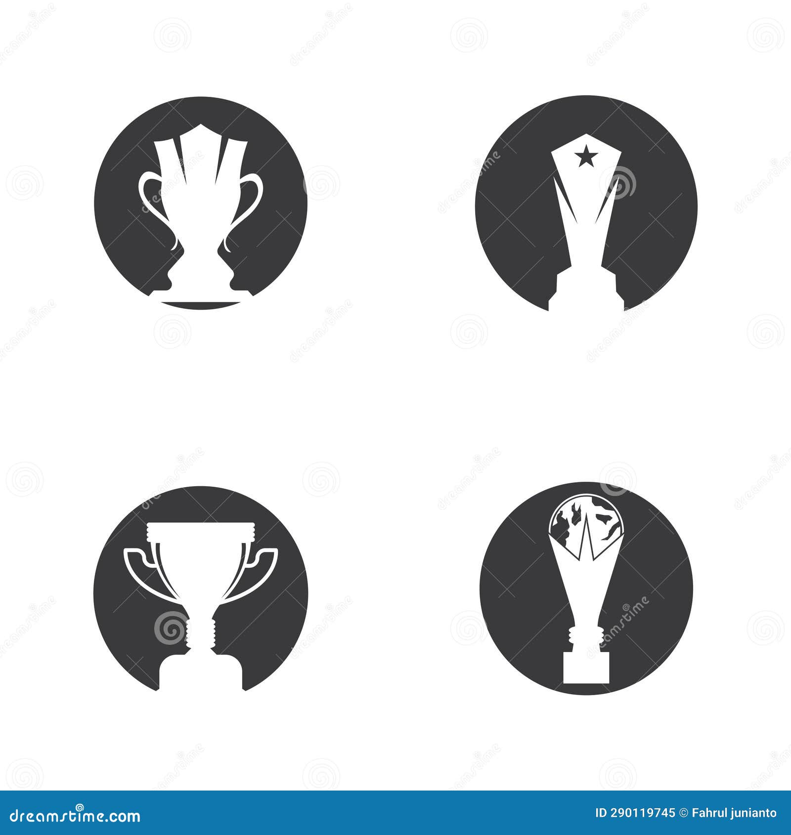 Simple Trophy Logo Design Vector Template Stock Illustration ...