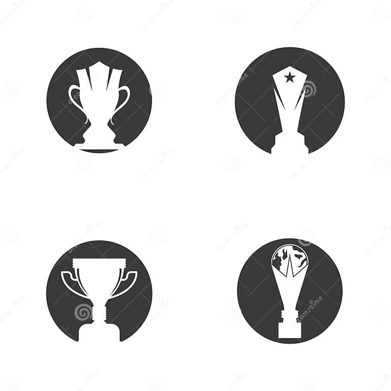 Simple Trophy Logo Design Vector Template Stock Illustration ...