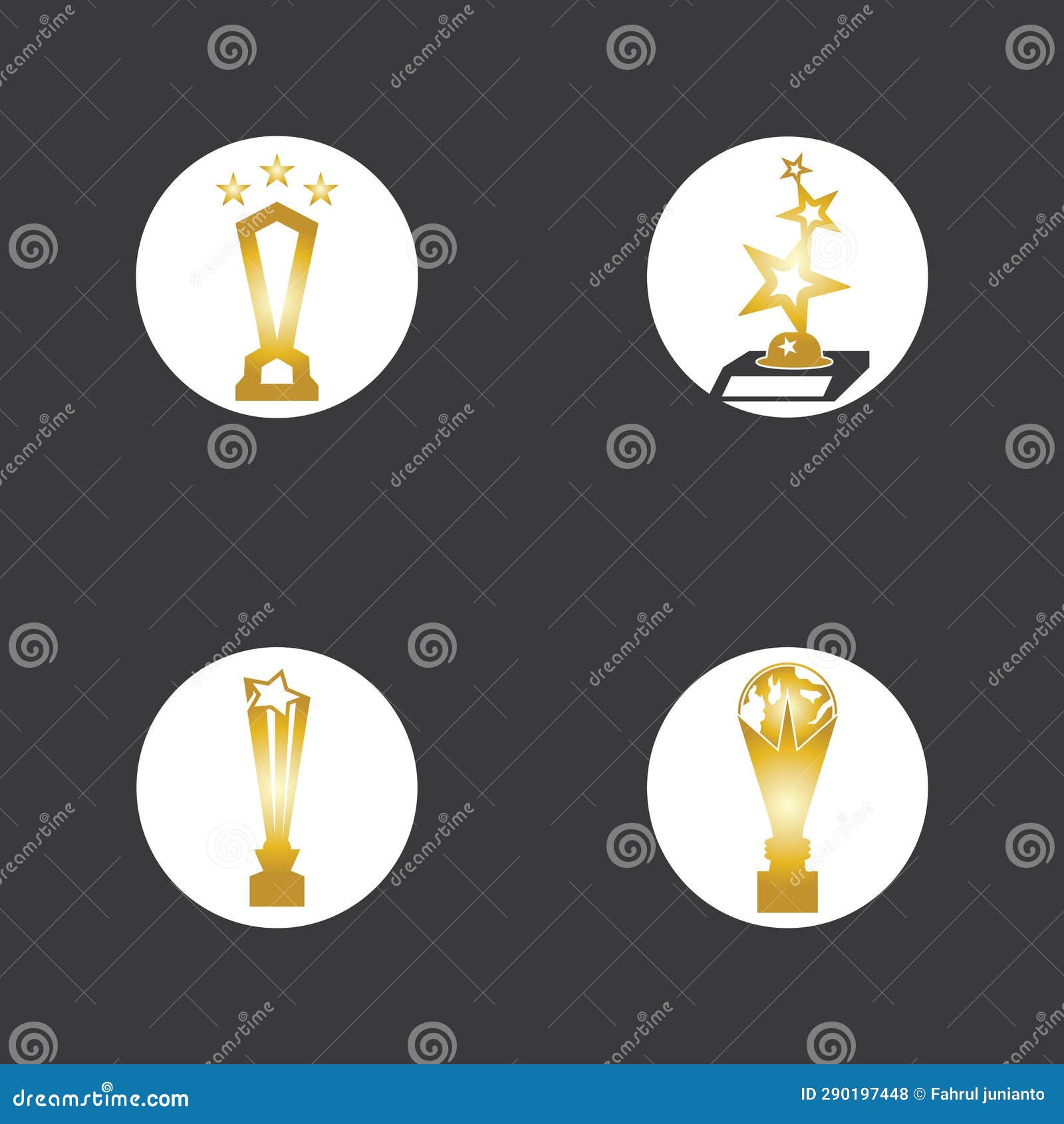 Simple Trophy Logo Design Vector Template Stock Illustration ...