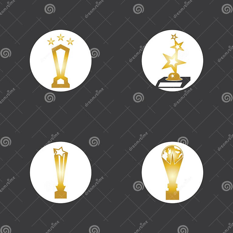 Simple Trophy Logo Design Vector Template Stock Illustration ...