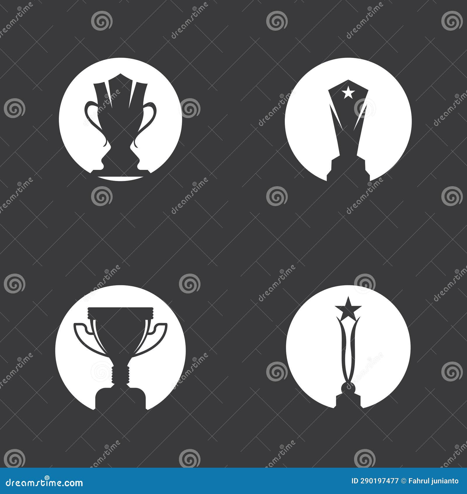 Simple Trophy Logo Design Vector Template Stock Illustration ...