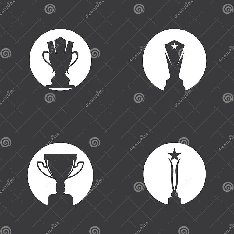 Simple Trophy Logo Design Vector Template Stock Illustration ...