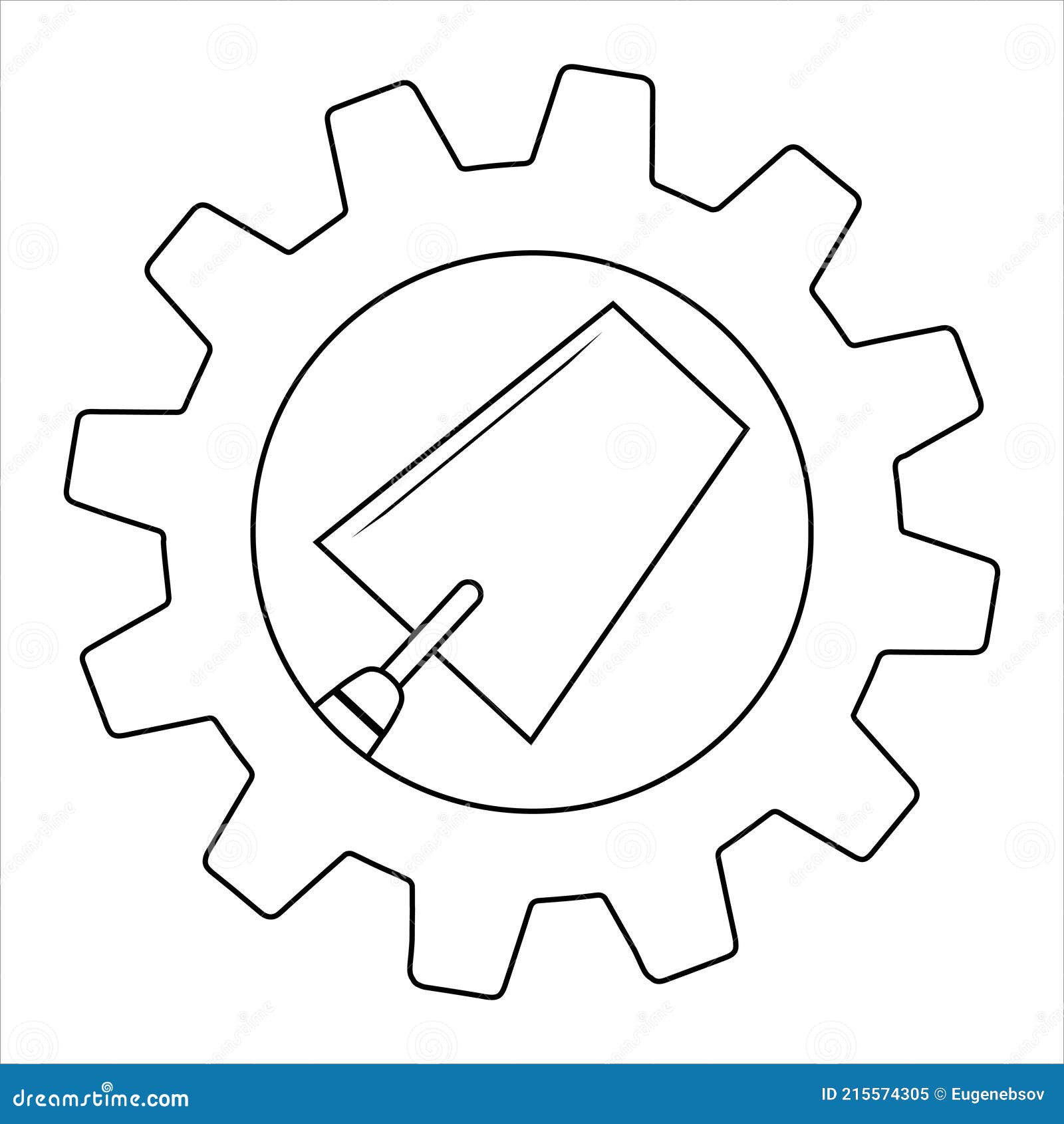 Simple Trowel Icon in Gear. Suitable for Website Design, Logo, App, and ...