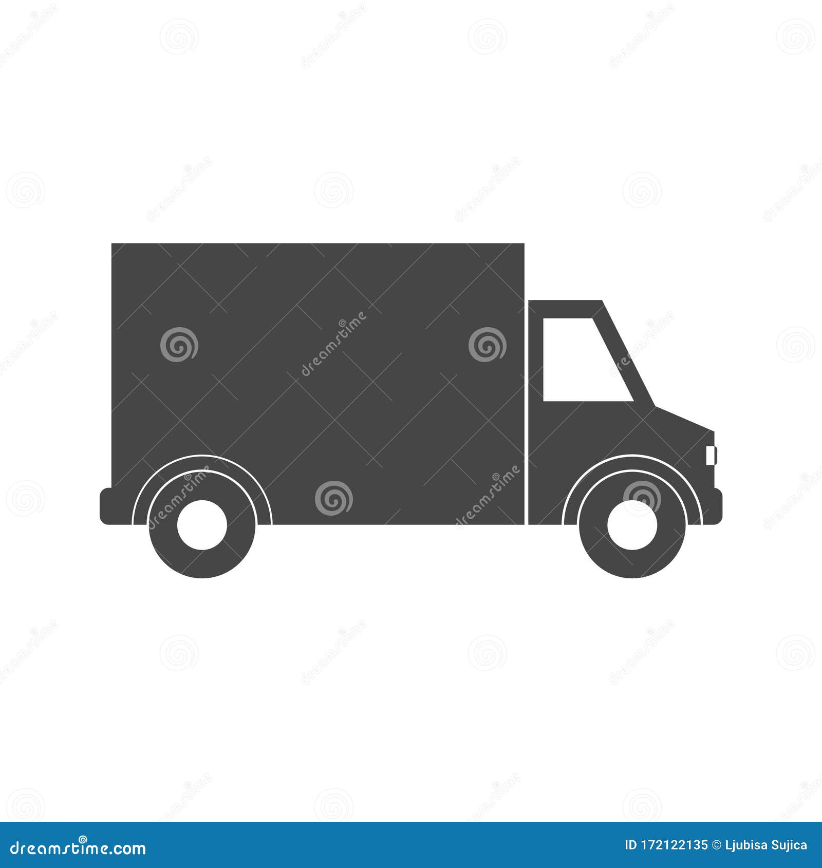 Simple truck icon stock vector. Illustration of design - 172122135