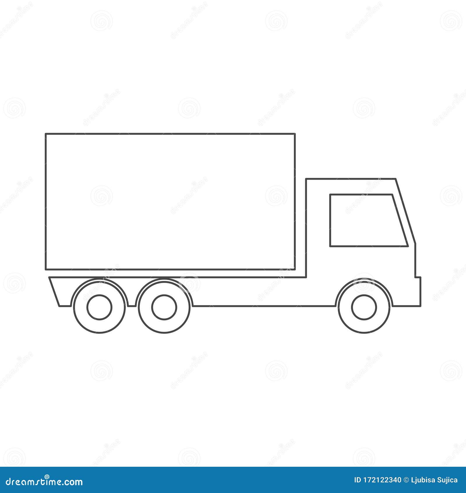 Simple truck icon stock vector. Illustration of shadow - 172122340