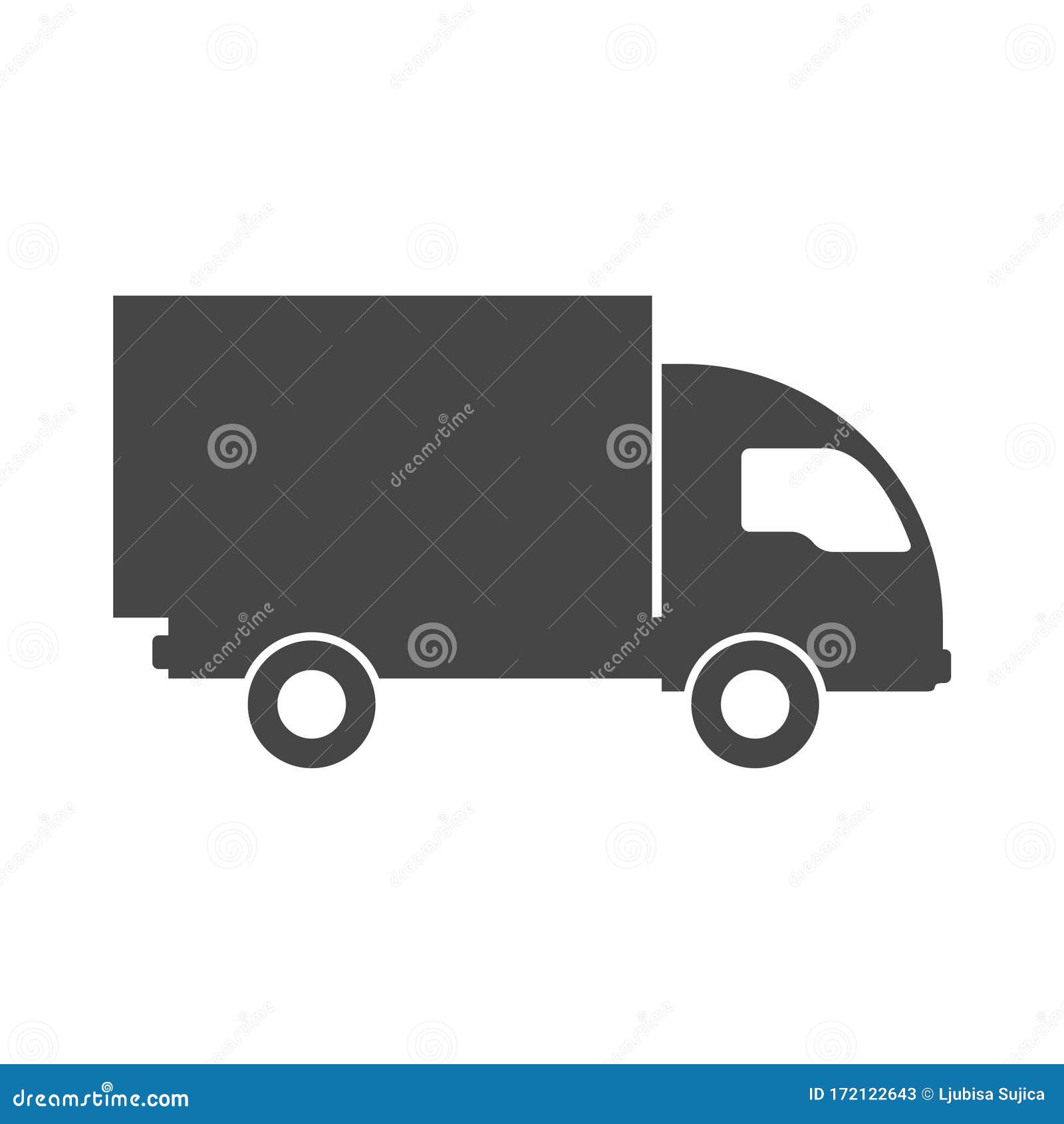 Simple truck icon stock vector. Illustration of graphic - 172122643