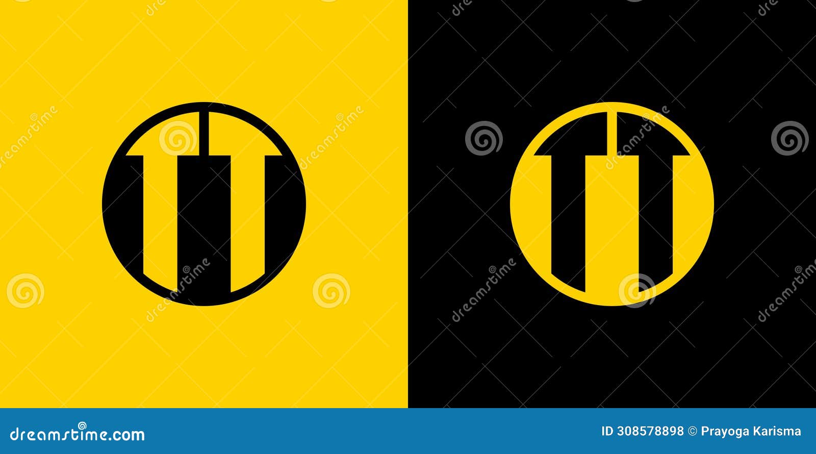 Simple TT Letters Circle Logo Set, Suitable for Business with TT ...