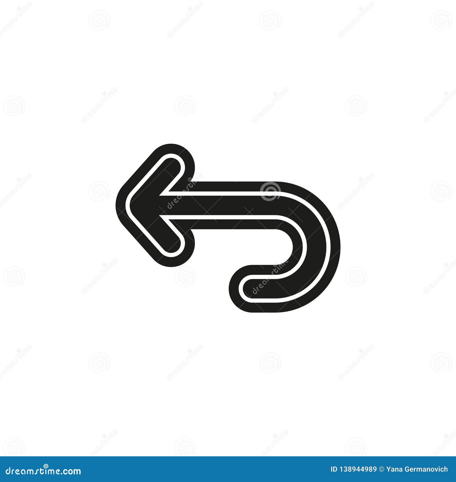 Turn Around Arrow Vector