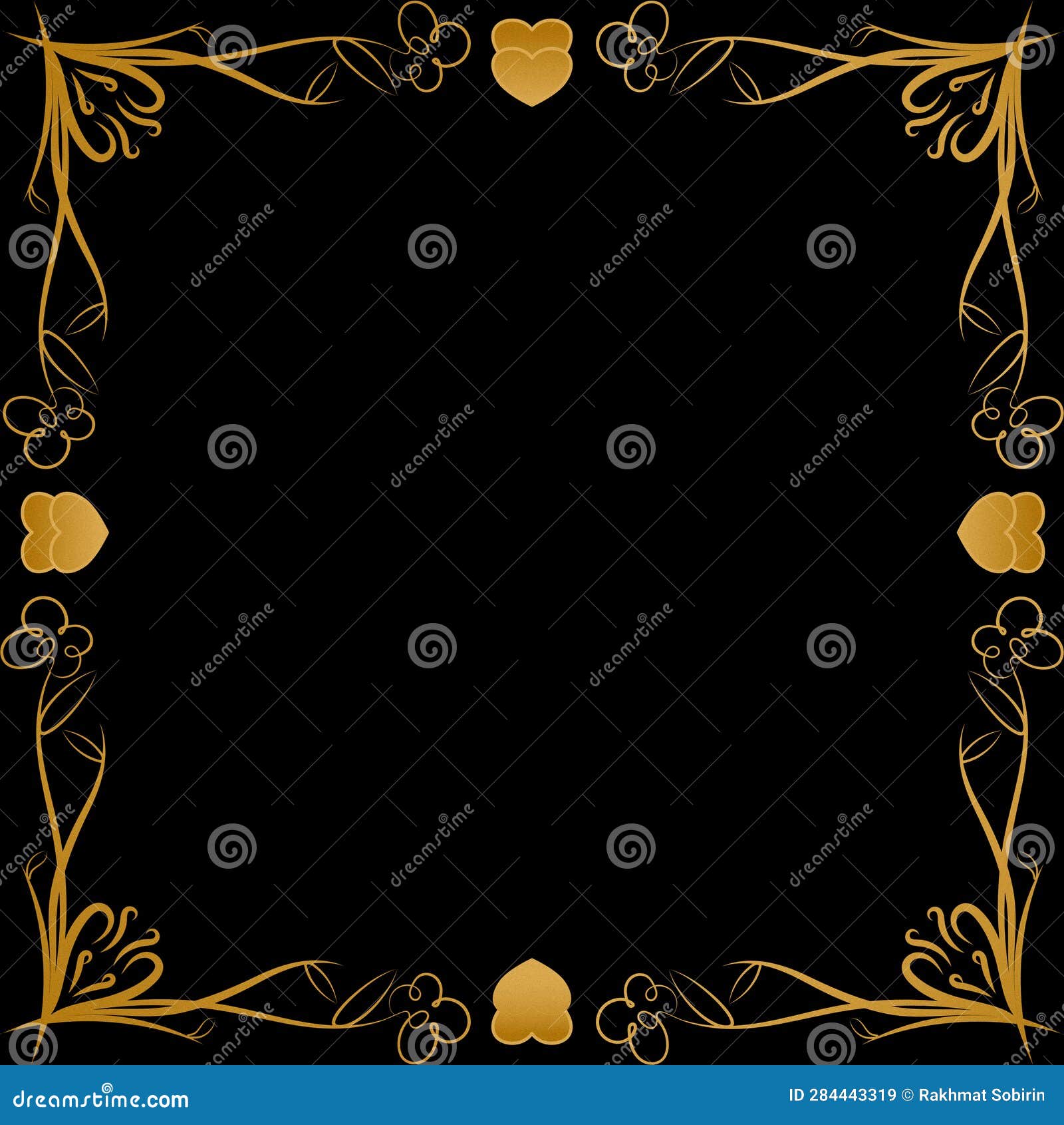 Simple Twig Corners and Borders Stock Illustration - Illustration of ...