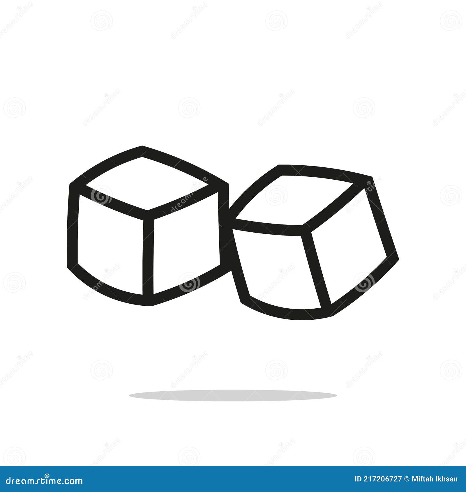 Simple Two Box Outline Vector Design Stock Vector - Illustration of ...