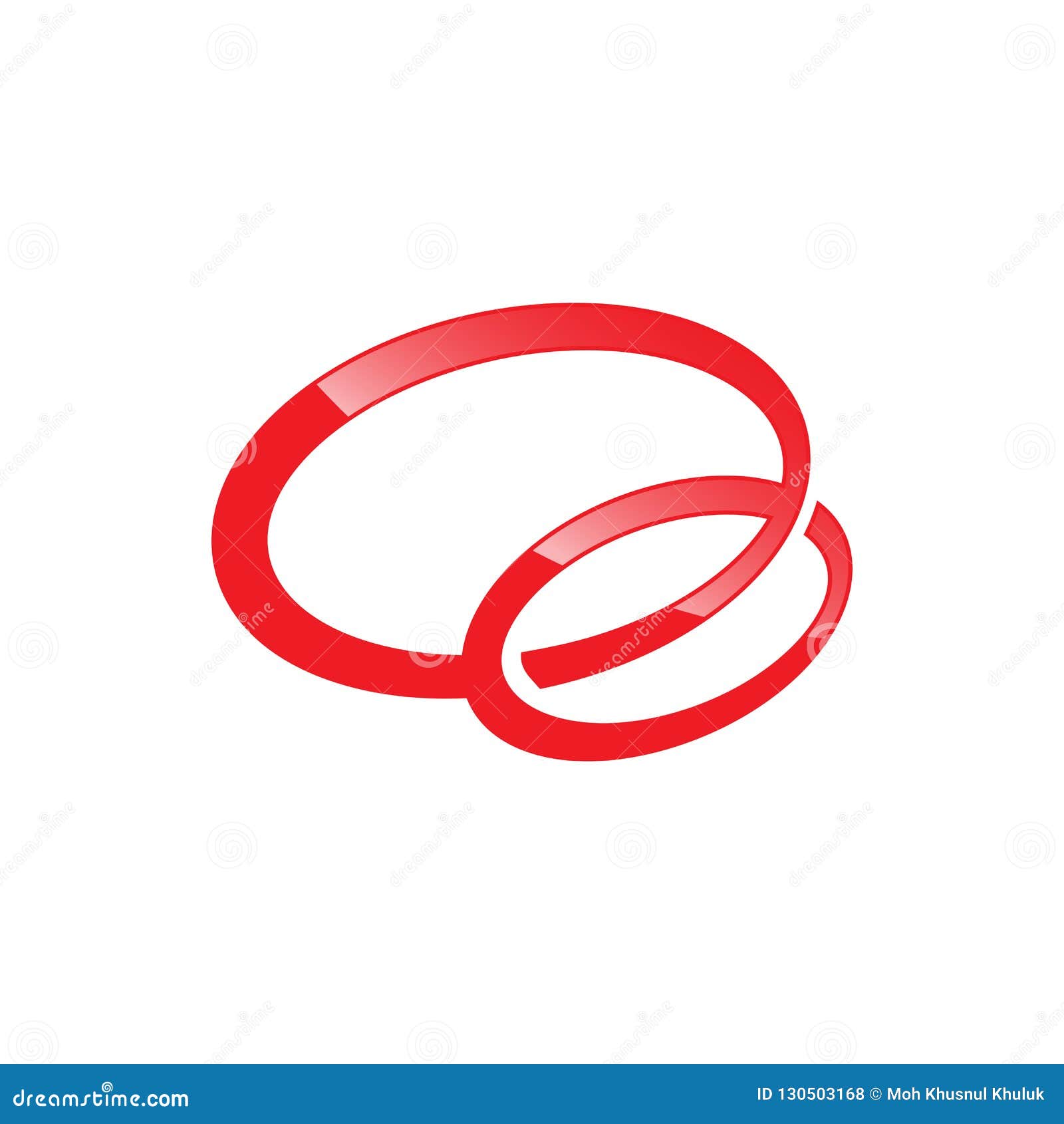 Simple Two Circle Oval Join Vector Logo Modern Stock Vector ...