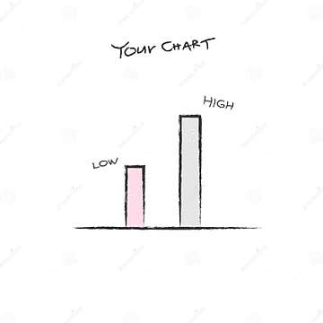 Simple Two Column Vector Chart with Low and High Sign Stock Vector ...