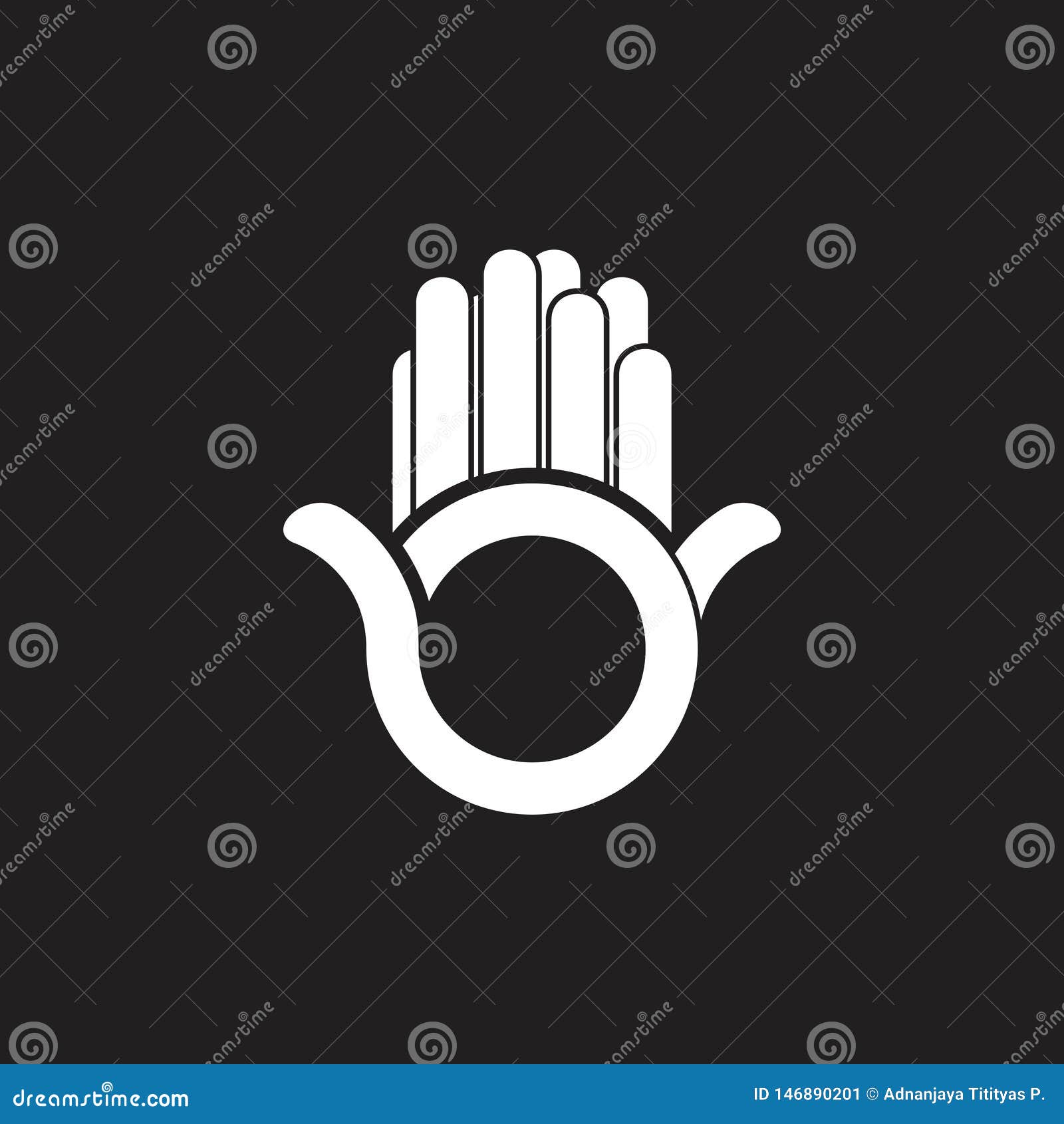 Simple Two Hand Palm Abstract Logo Vector Stock Vector - Illustration ...