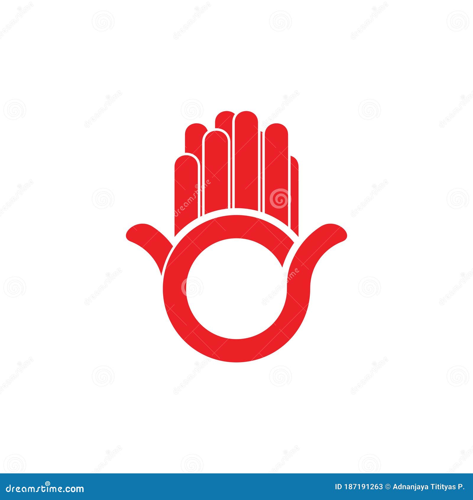 Simple Two Hand Palm Abstract Logo Vector Stock Vector - Illustration ...