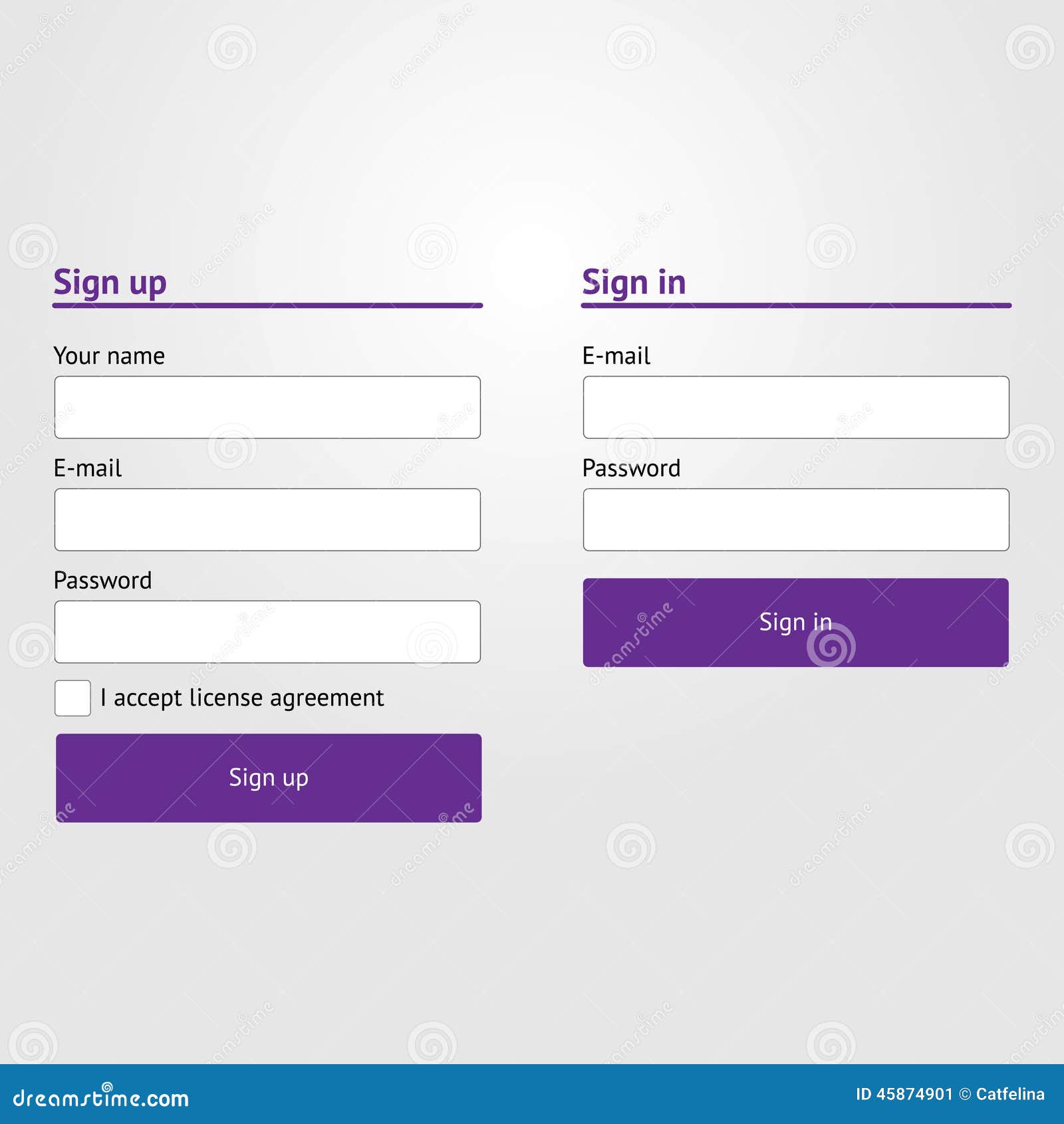 Simple UI forms stock vector. Illustration of online - 45874901