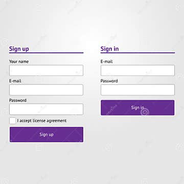 Simple UI forms stock vector. Illustration of online - 45874901