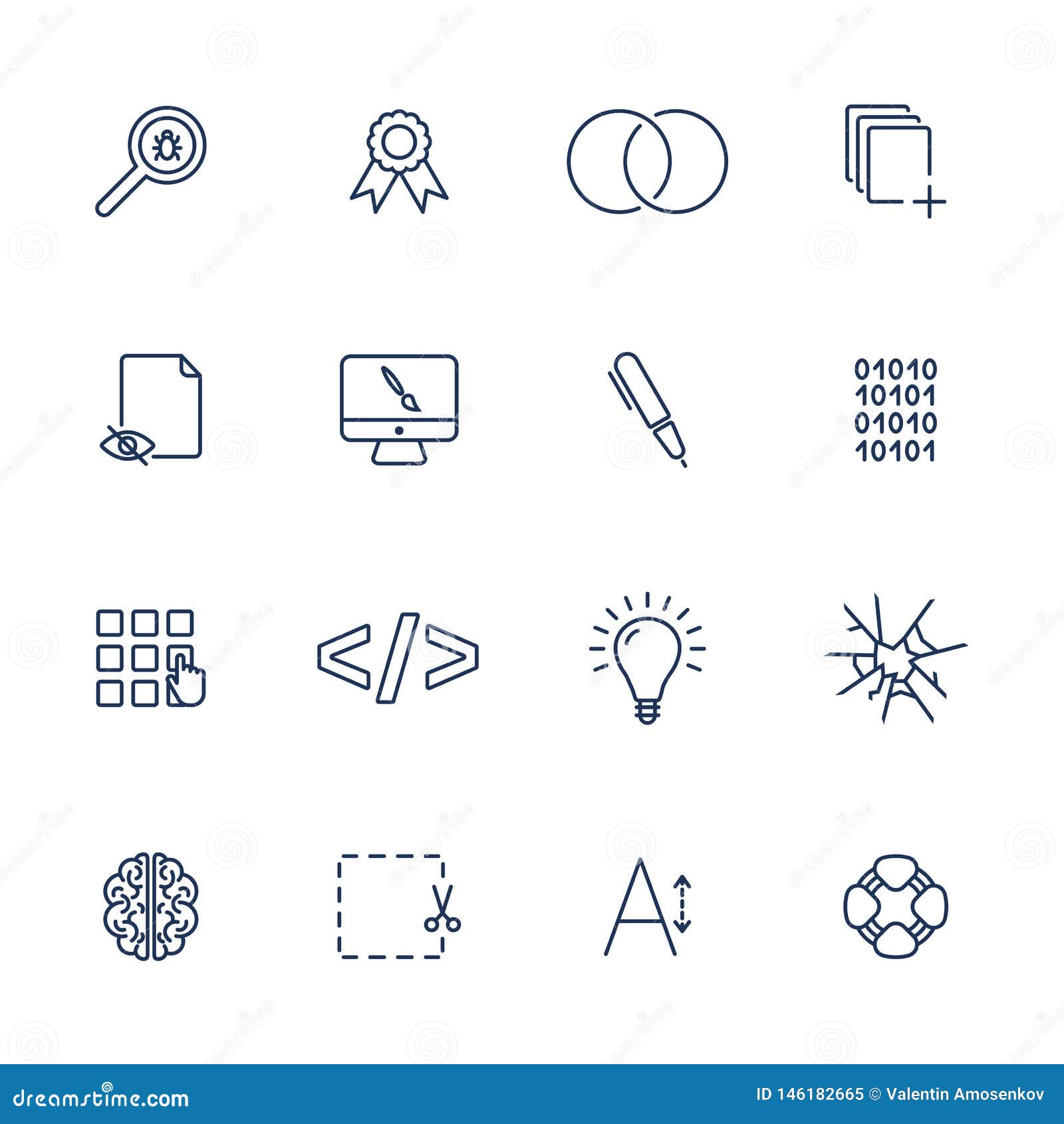 Simple UI Icons for App, Sites, Programs. Different UI Icons. Simple ...