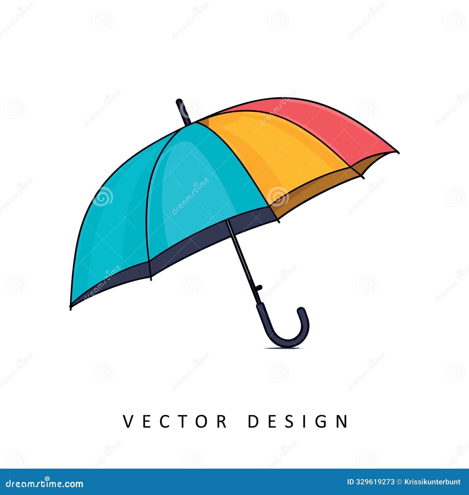 Simple Umbrella Icon Vector Design AI Generated Stock Illustration ...