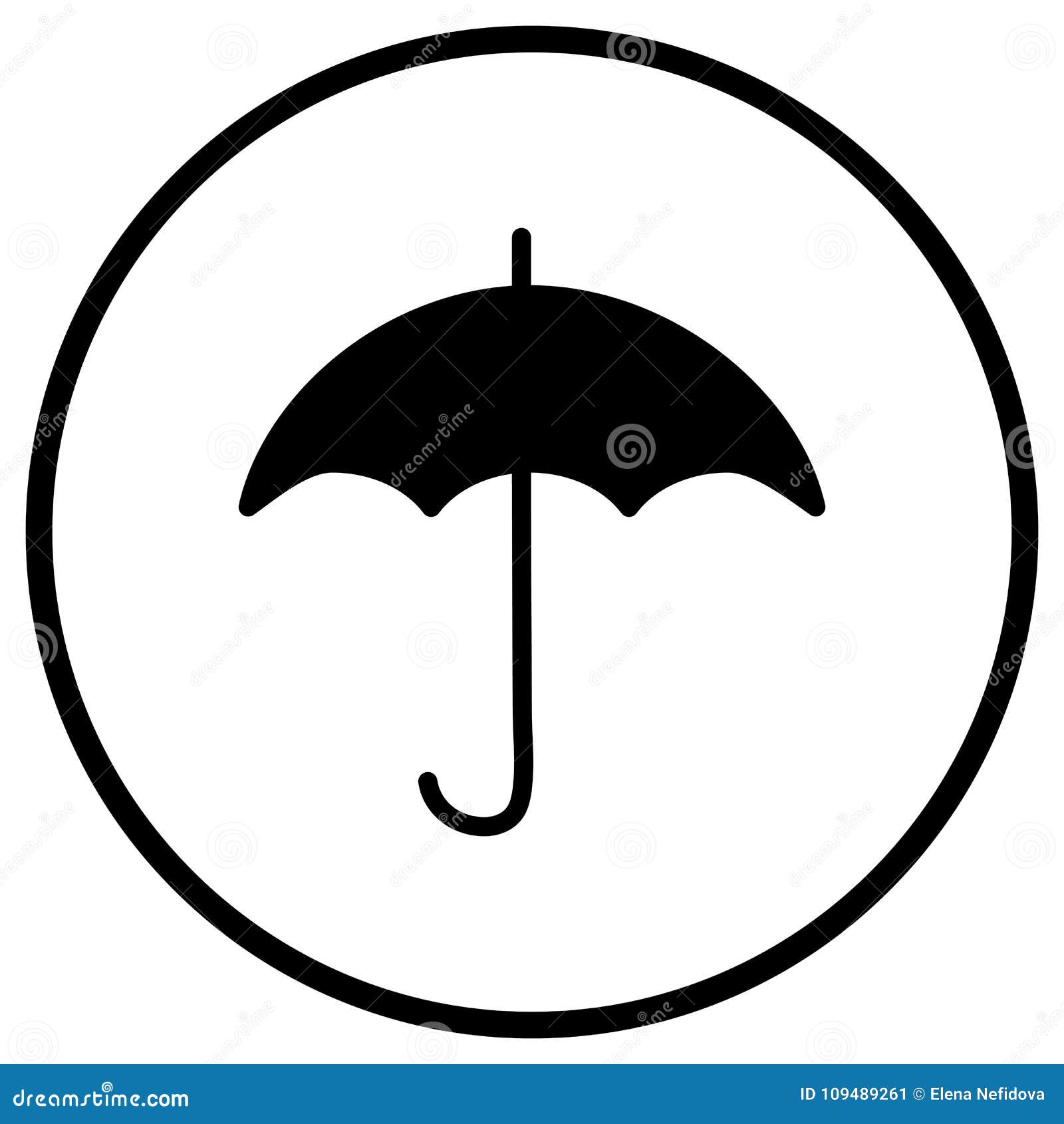 Simple umbrella icon stock vector. Illustration of meteorology - 109489261