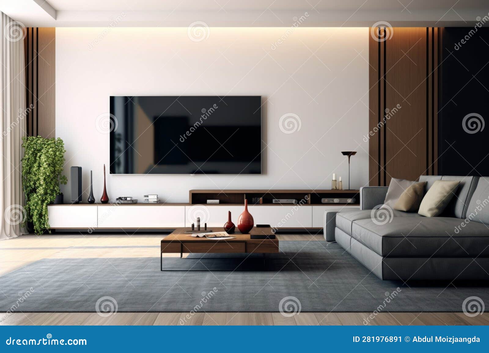 Simple and Uncluttered Lounge Boasting a Minimalist Design Stock ...