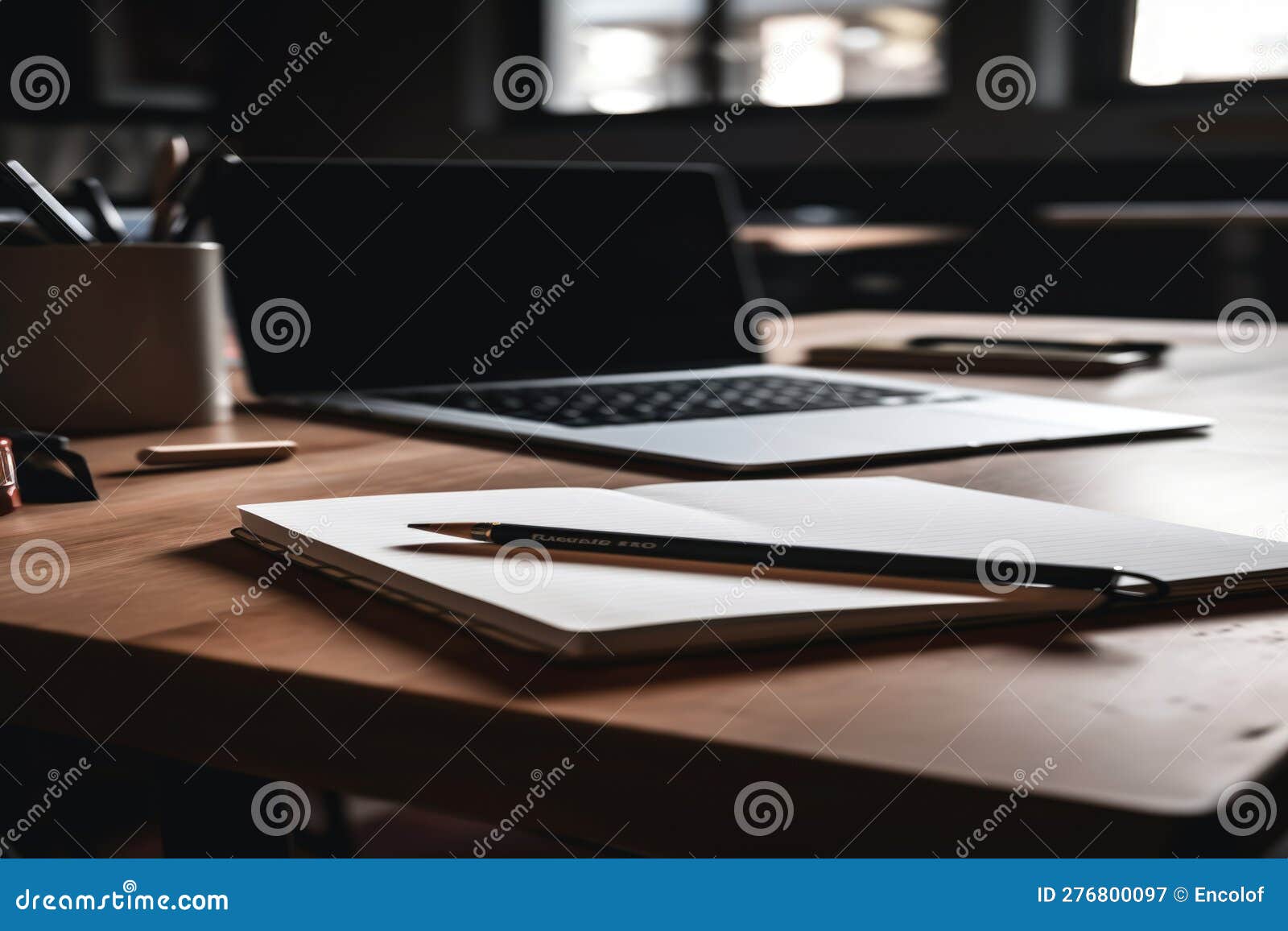 Simple, Uncluttered Work Desk, Laptop, Notebook, Pen, Focus ...