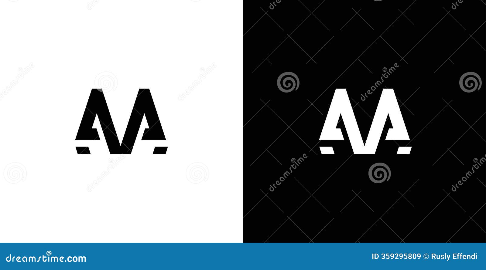 Simple and Unique AA Logo Design Stock Illustration - Illustration of ...