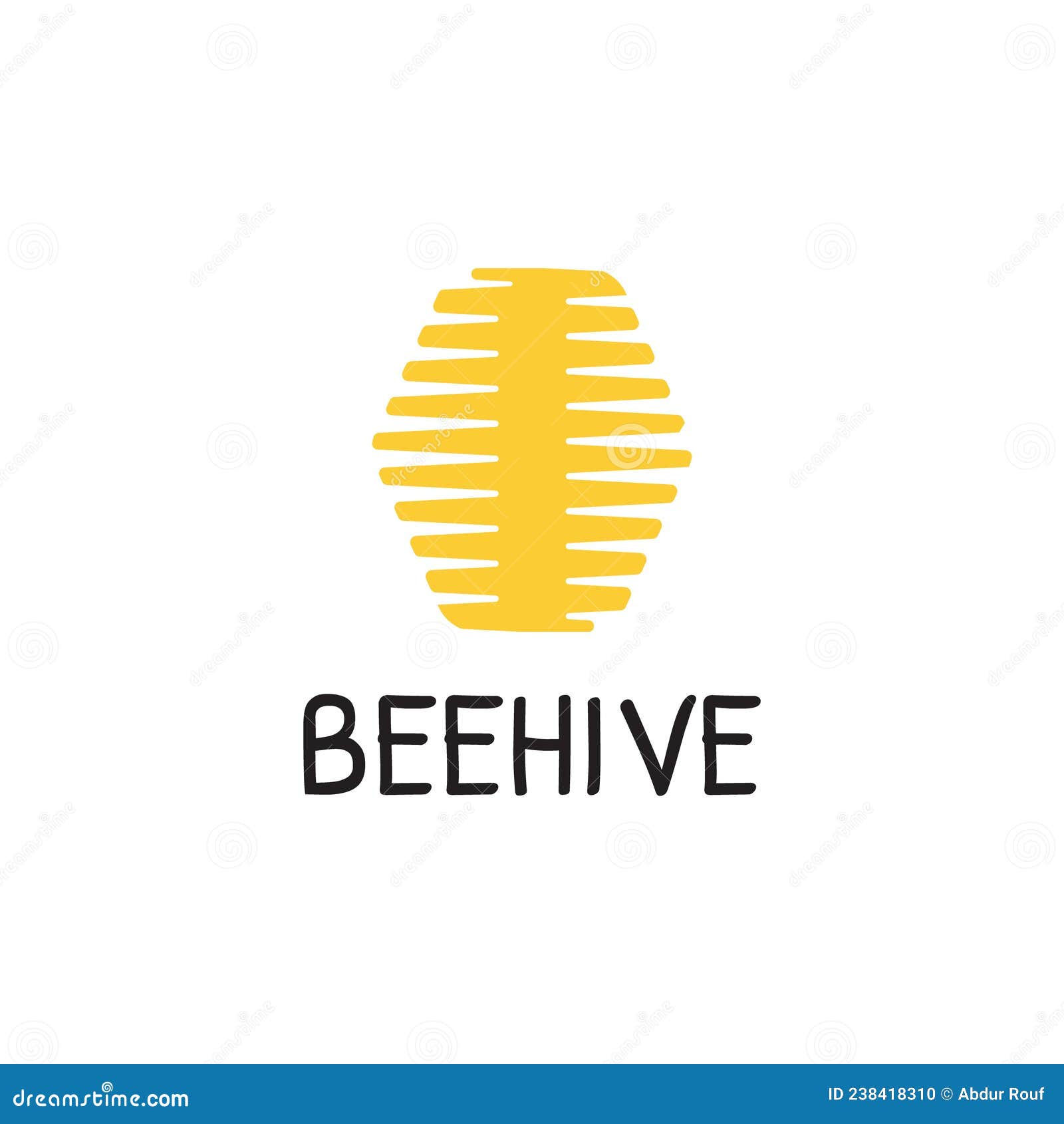 Simple beehive logo design stock vector. Illustration of element ...