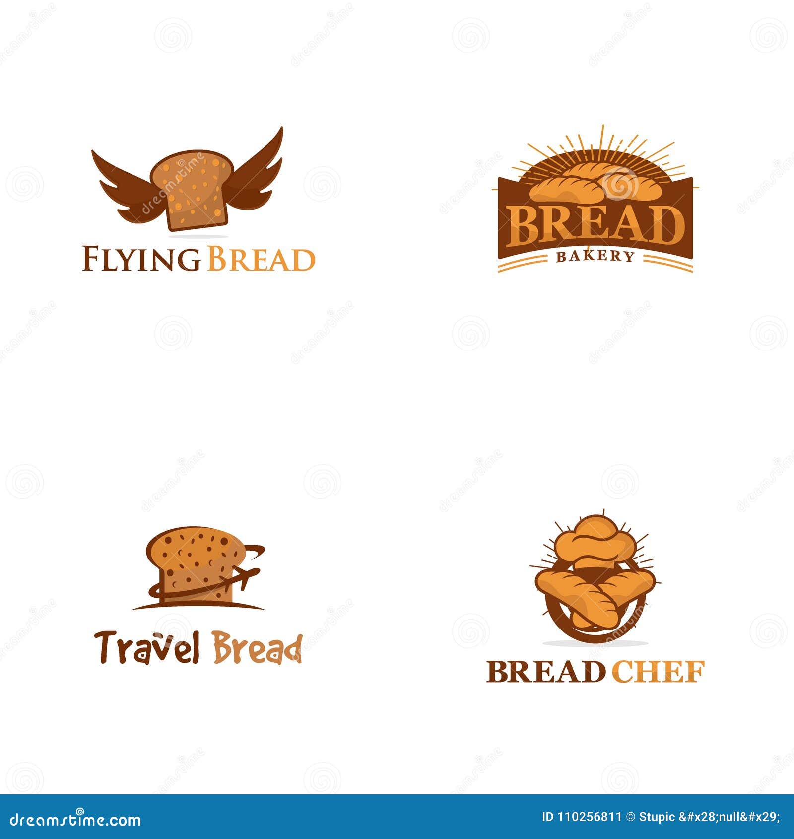 Creative Bread Logo Vector Art Logo Stock Illustration - Illustration ...
