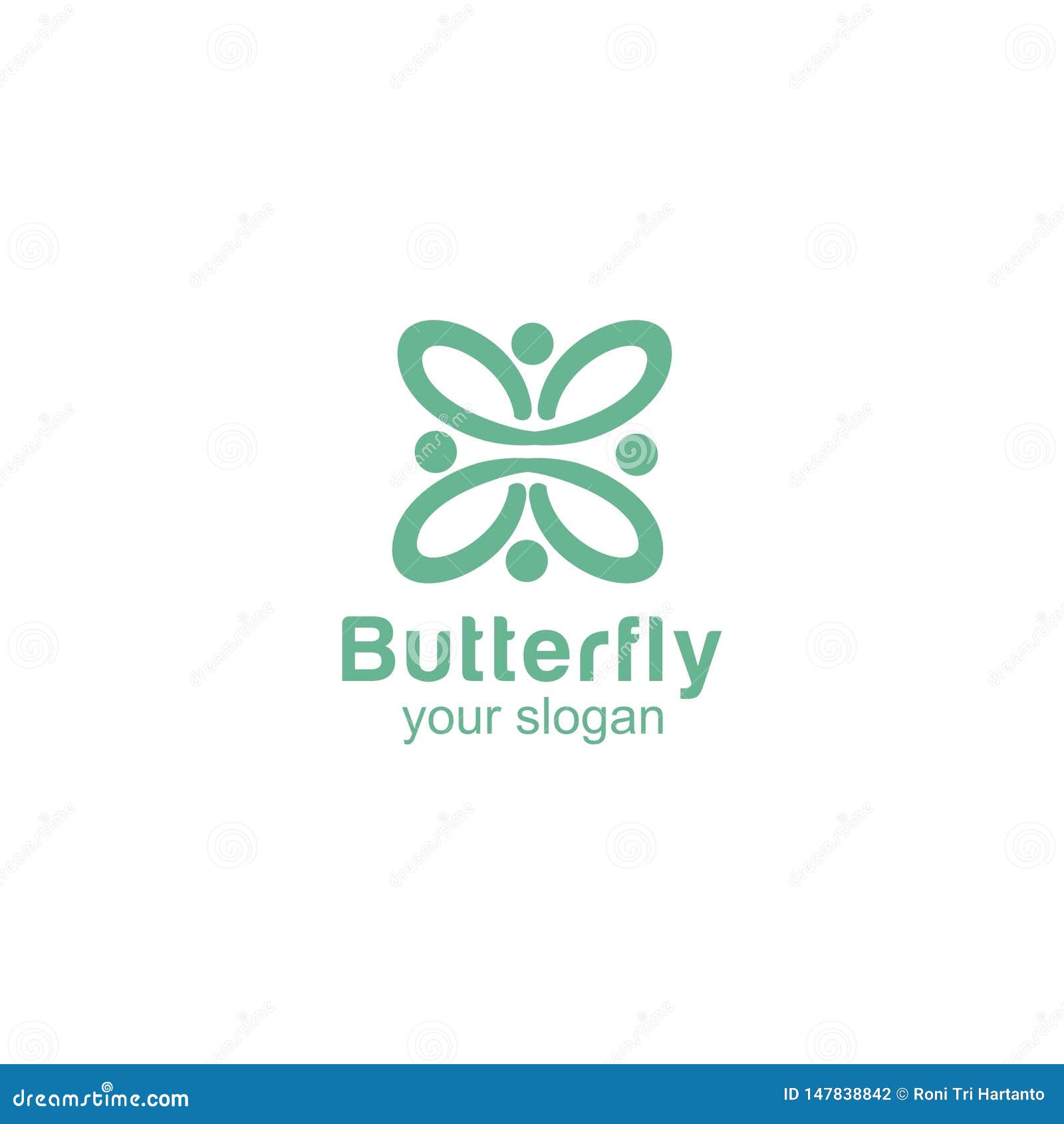 Simple and Unique Butterfly Shaped Logo Inspiration Stock Vector ...
