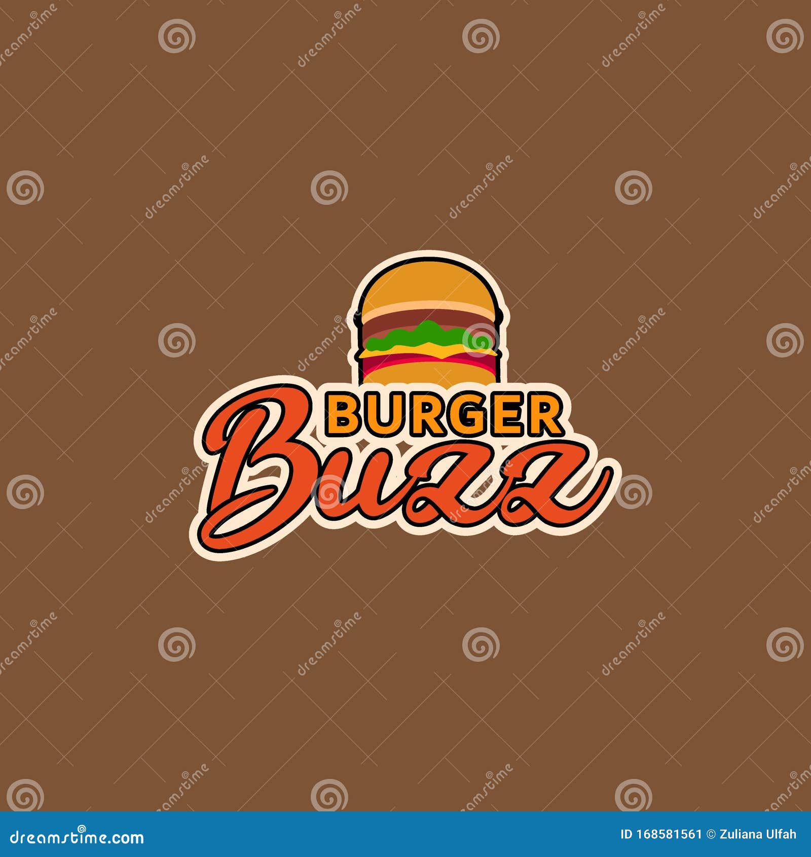 Simple Flat Burger Logo Design Vector Stock Image Stock Illustration ...