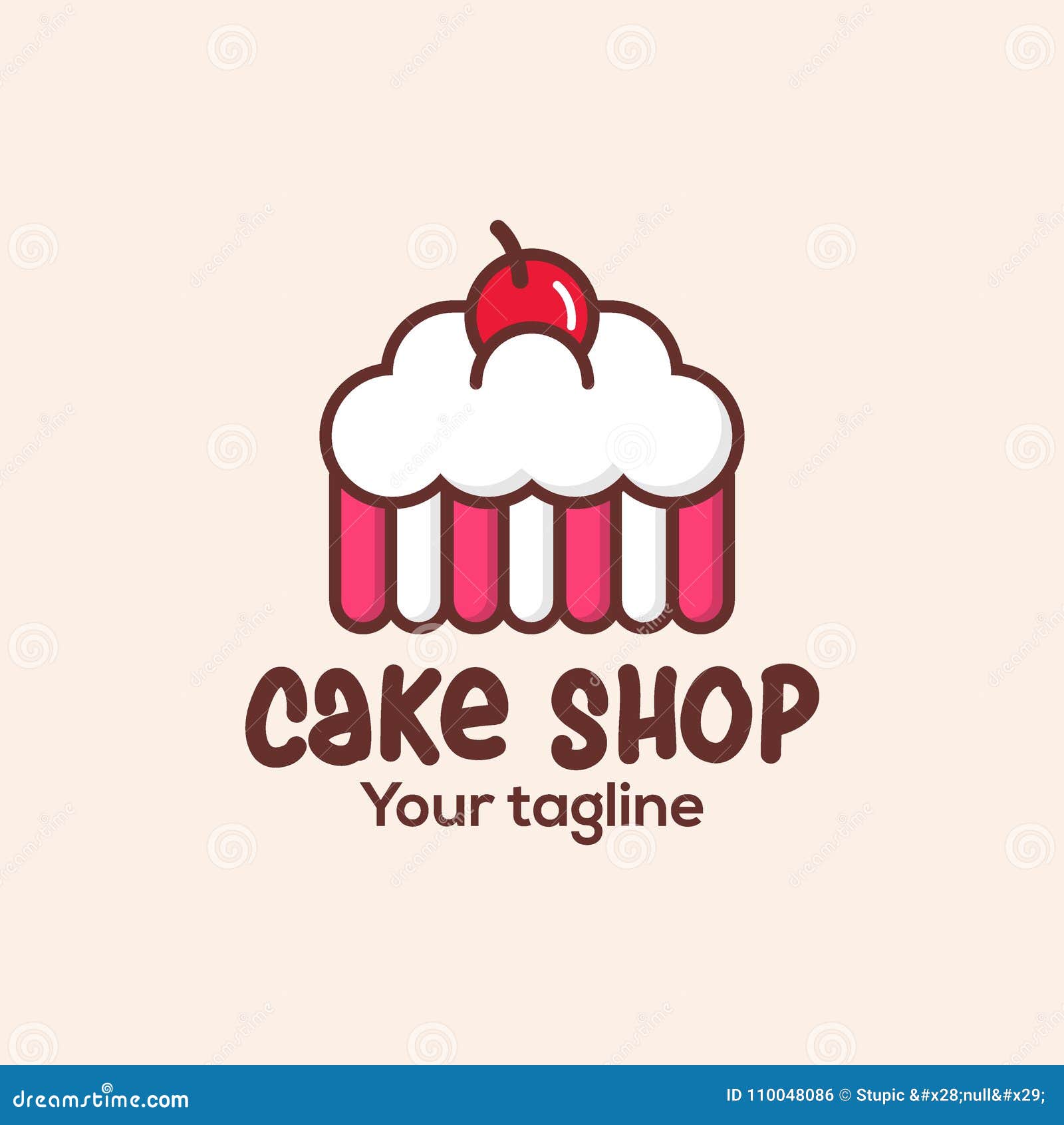 Creative Cake Logo Vector Art Logo Stock Illustration - Illustration of ...
